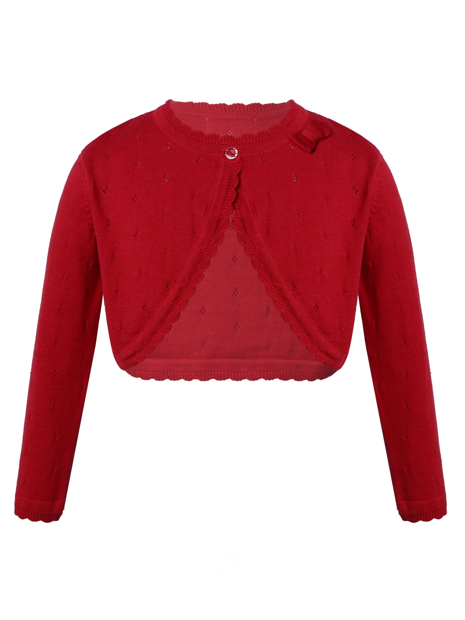 YiZYiF Kids Big & Little Girls Knit Long Sleeve Bolero Shrugs One ...