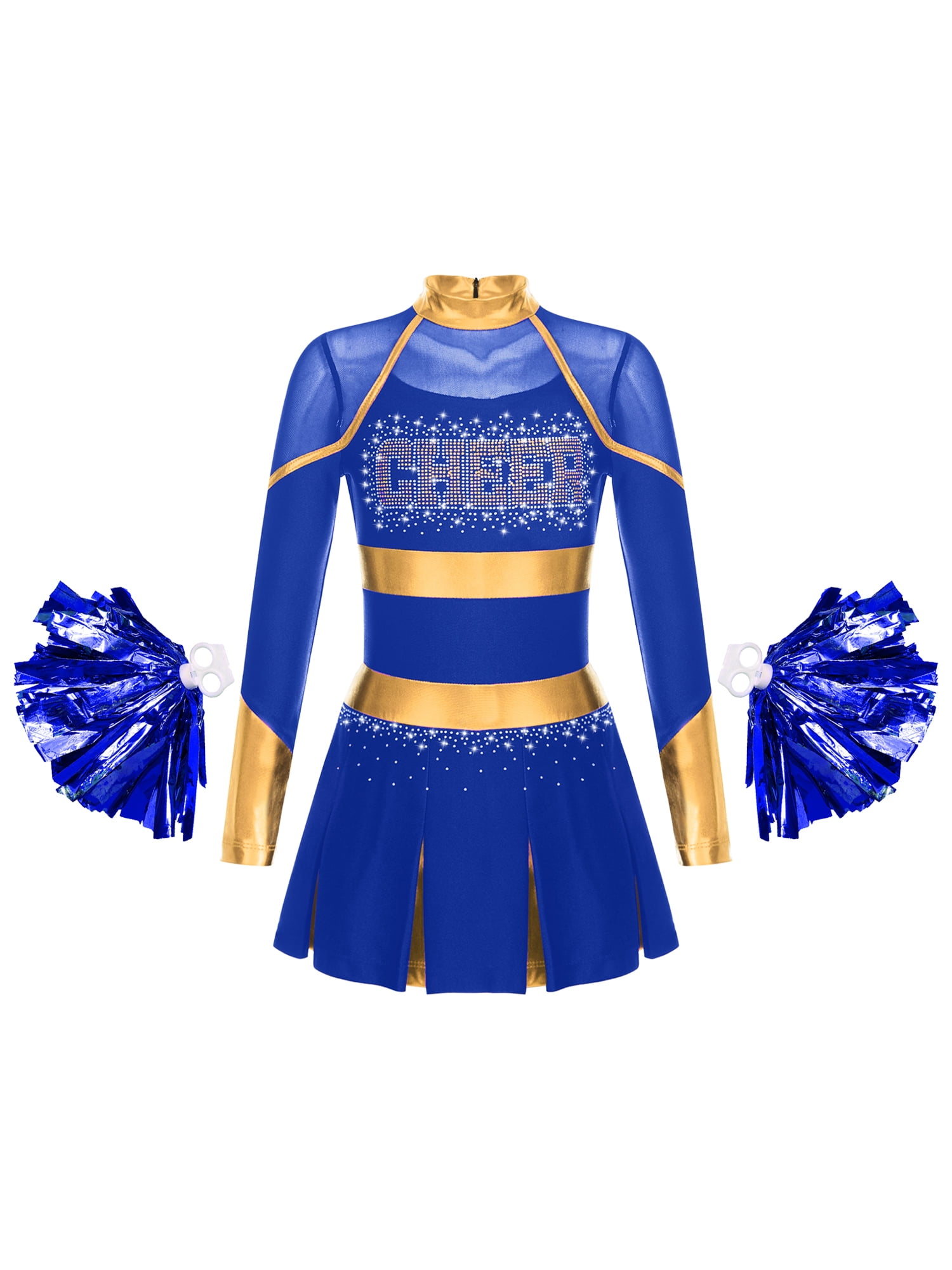 YiZYiF Kids Girls Cheer Team Uniform Cheer Leader Outfit Halloween ...