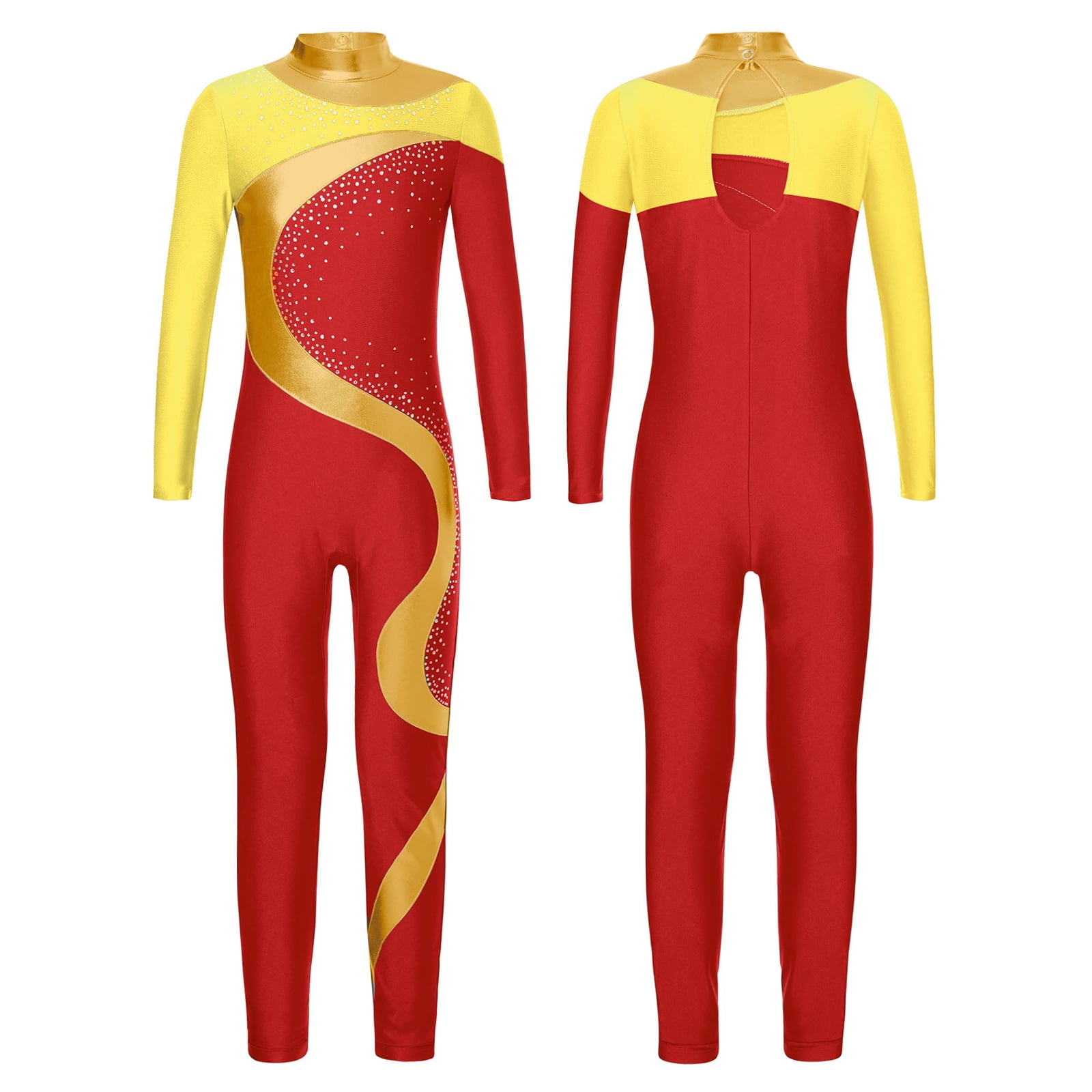 YiZYiF Kids Girls Full Body Gymnastics Leotard One Piece Ballet Dance ...