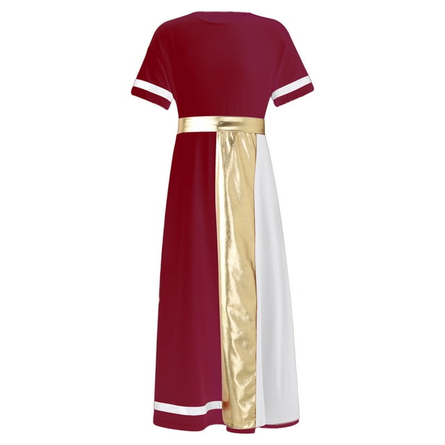 YiZYiF Kids Girls Greek Toga Costume King Robe Halloween Cosplay Roman ...