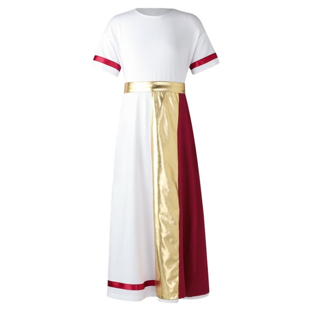 YiZYiF Kids Girls Greek Toga Costume King Robe Halloween Cosplay Roman ...