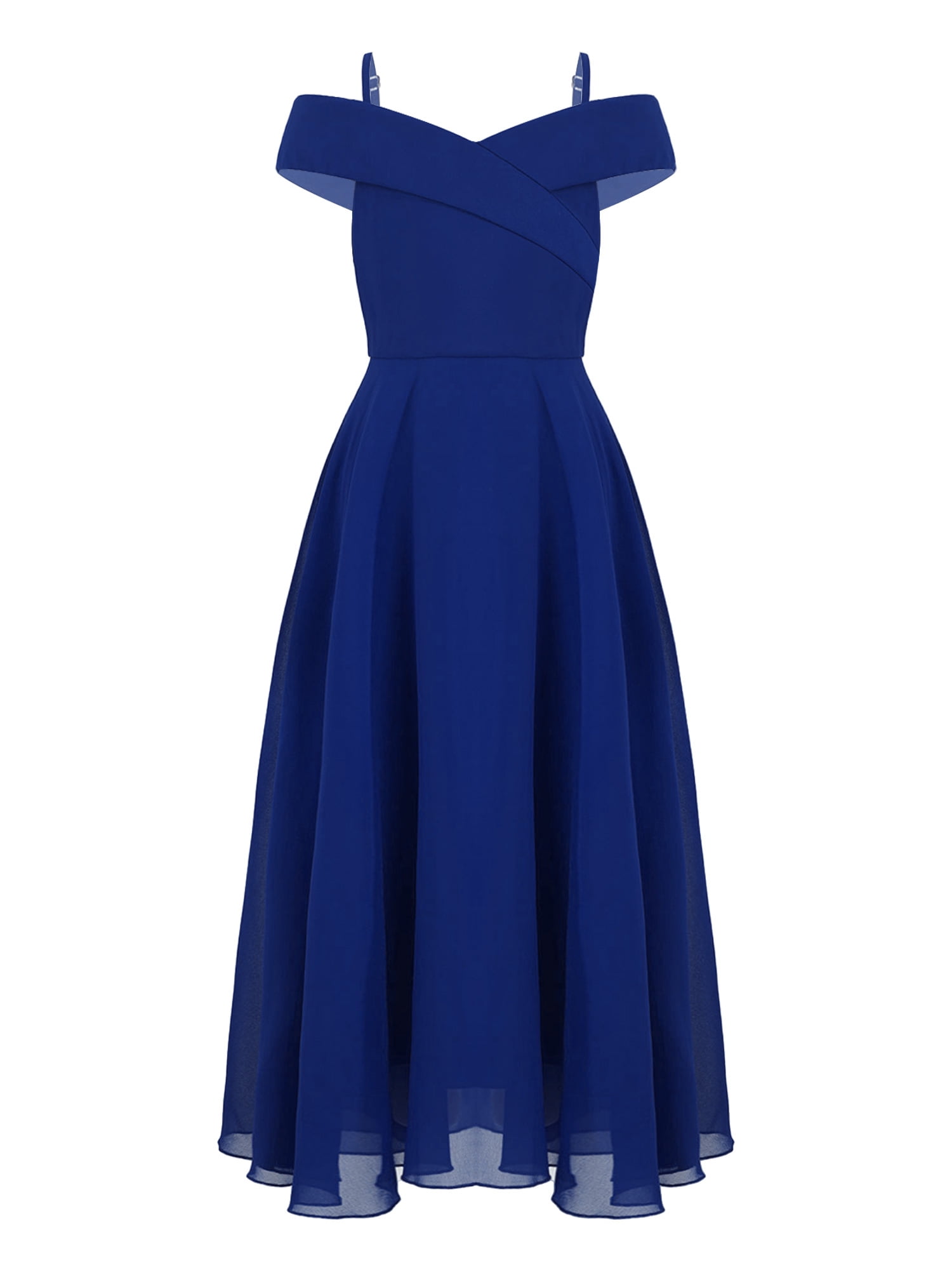 YiZYiF Kids Girls Off-the-Shoulder Dress A-Line Floor Length Dress for ...