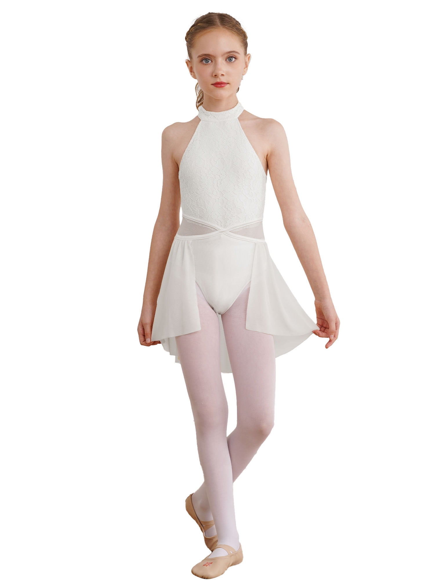 Asymmetrical Mesh Skirt Tights For Girls YIZYIF Womens Irregular Hem ...