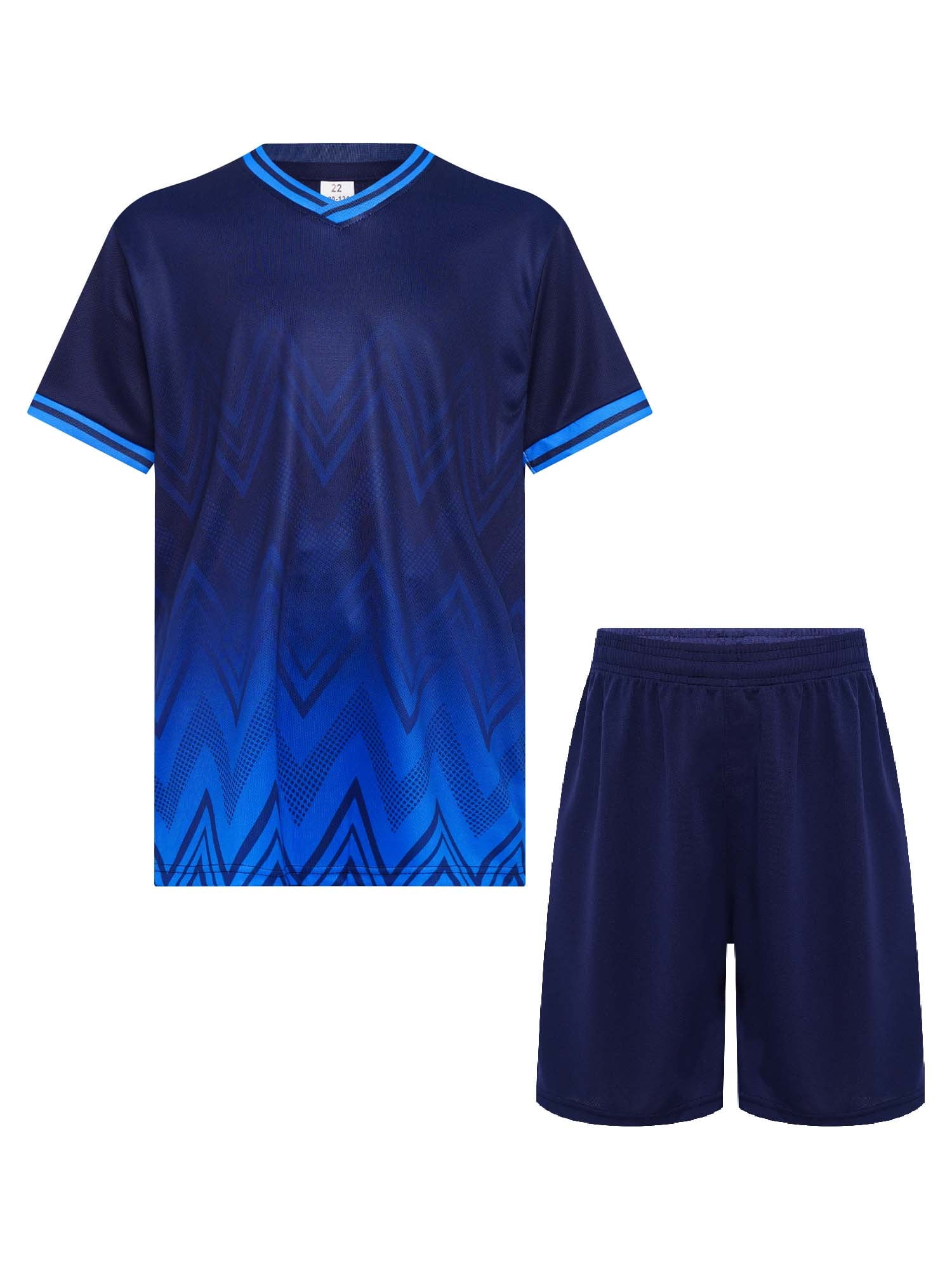 YiZYiF Kids Quick-Drying Sports Set for Boys Football Exercises T-shirt ...