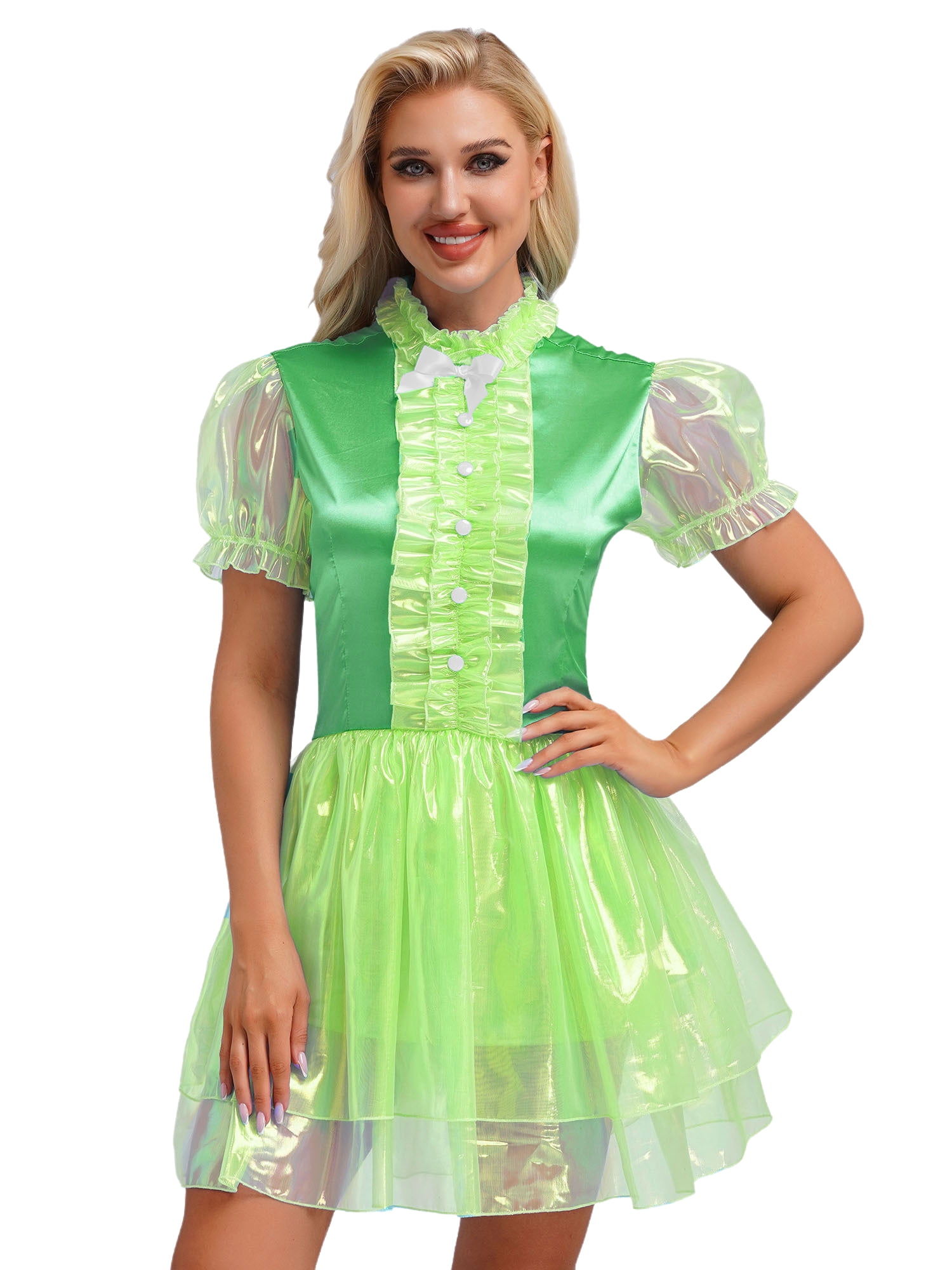 YiZYiF Maid Fancy Dress for Women French Maid Cosplay Costume Puff ...