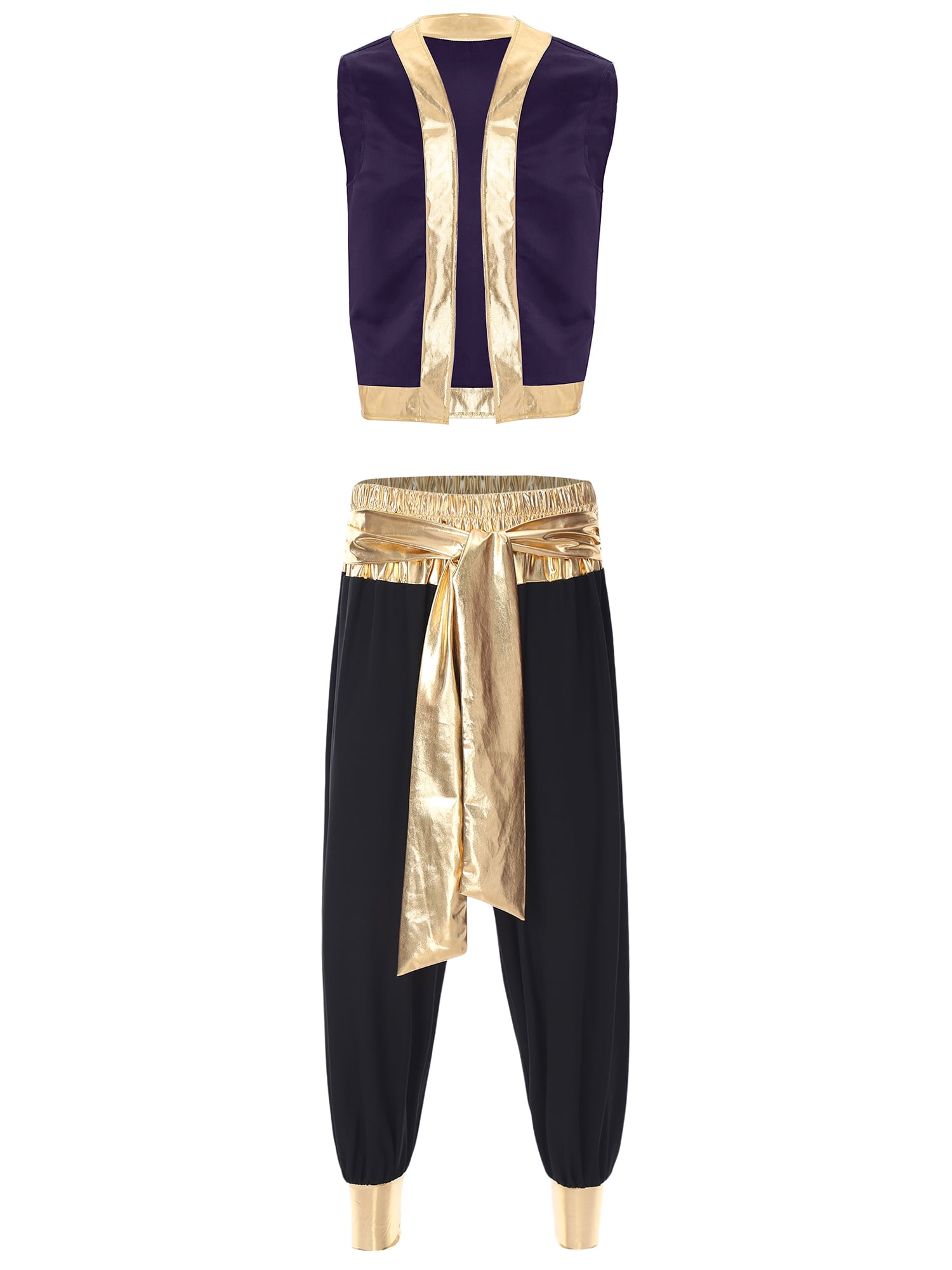 YiZYiF Mens Arabian Prince Toad Costume Aladin Genius Role Play ...