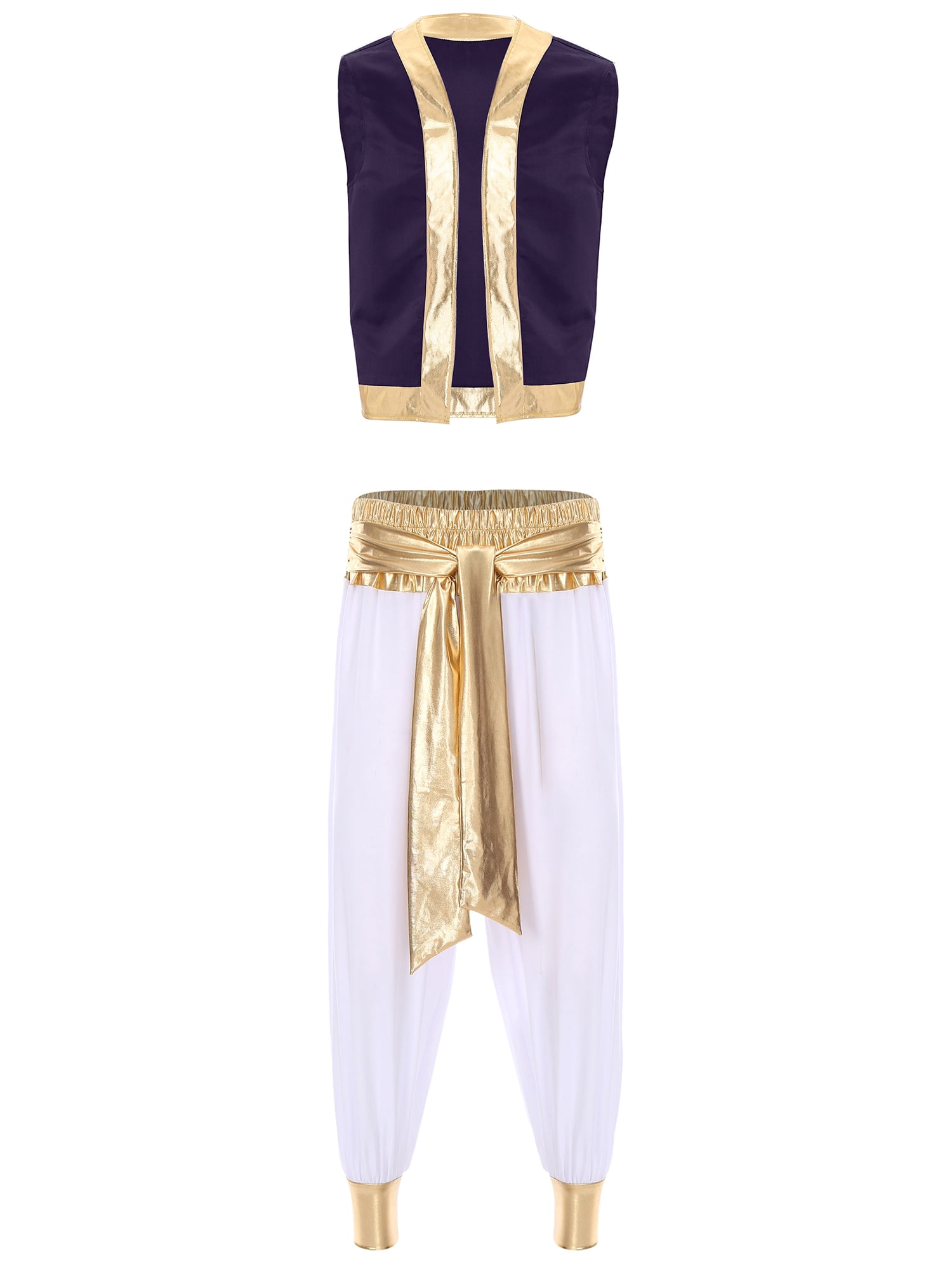YiZYiF Mens Arabian Prince Toad Costume Aladin Genius Role Play ...