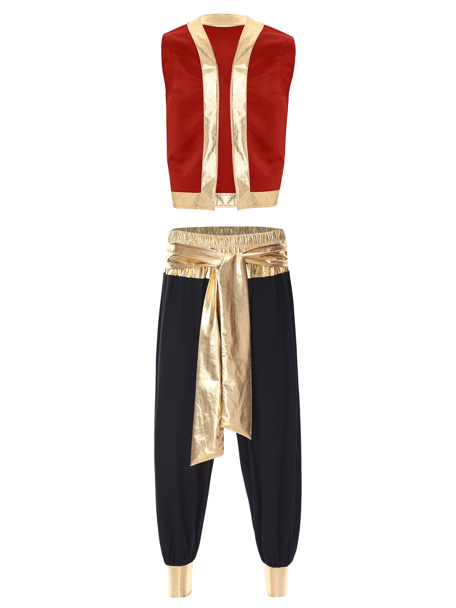 YiZYiF Mens Arabian Prince Toad Costume Aladin Genius Role Play ...
