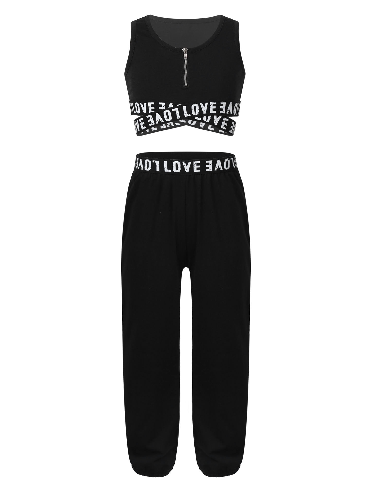 YiZYiF Toddlers Girls Gymnastics Sports Suit Workout Outfit Set Crop ...