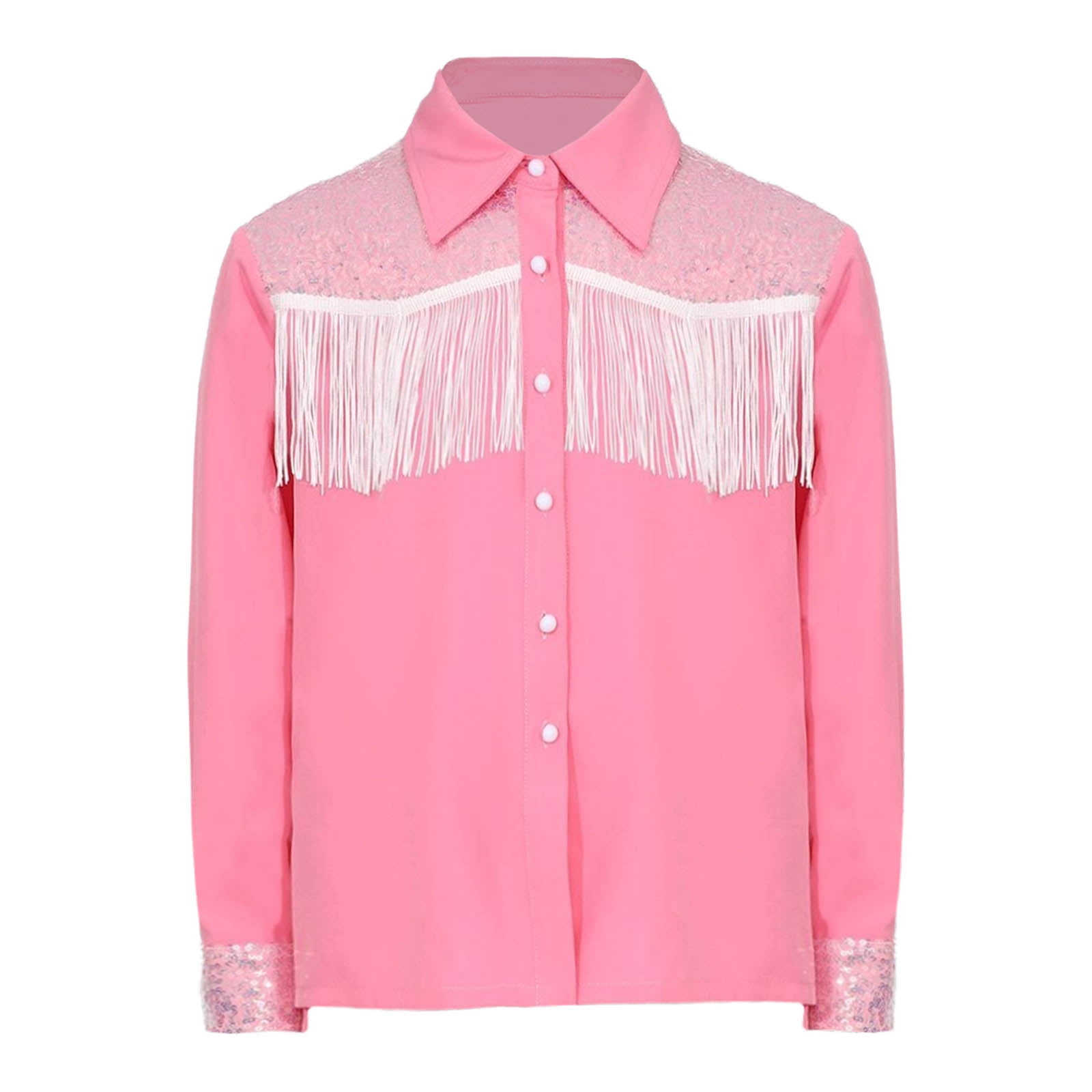 YiZYiF Western Cowgirl Costume for Girls Retro Tassel Shirt Long Sleeve ...