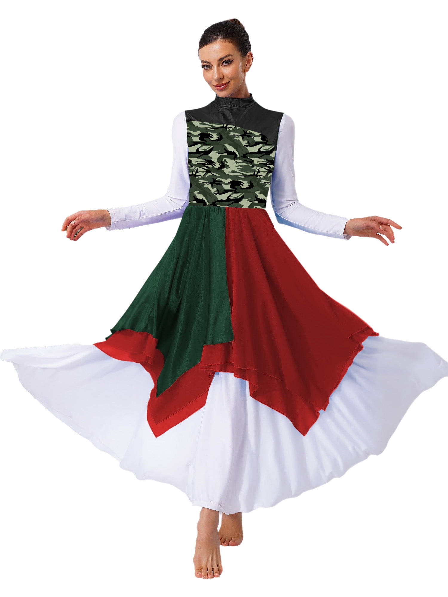 YiZYiF Women Print Sleeveless Liturgical Praise Dance Worship Tunic ...