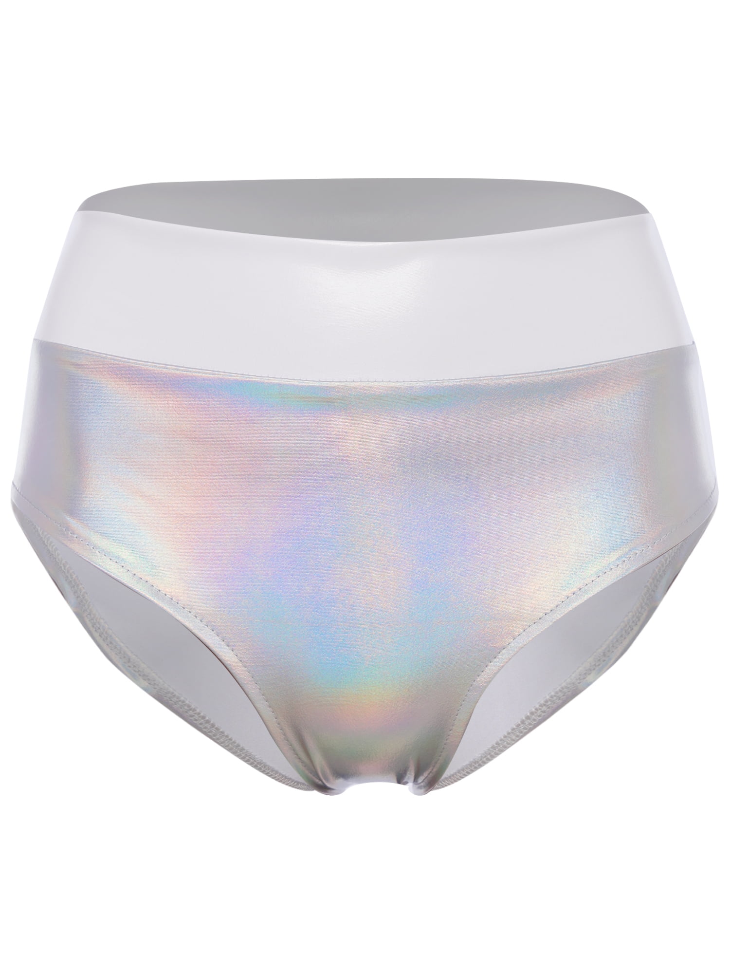 YiZYiF Women Shiny Metallic Briefs High Waist Dance Booty Shorts for ...