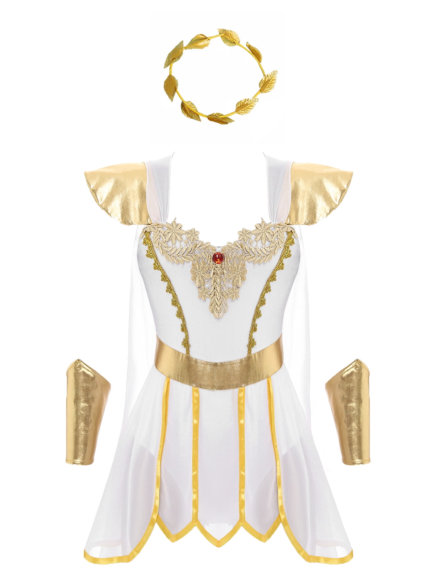 YiZYiF Women's Halloween Ancient Roman Empress Costume Greek God Toga ...