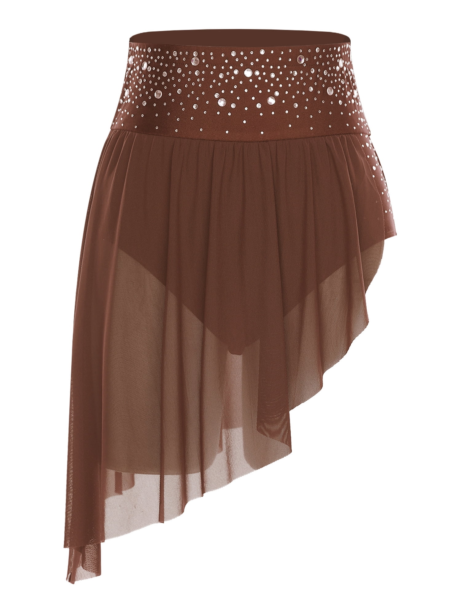 YiZYiF Women's Lyrical Dance Costume Glittery Ballet Dance Top and ...