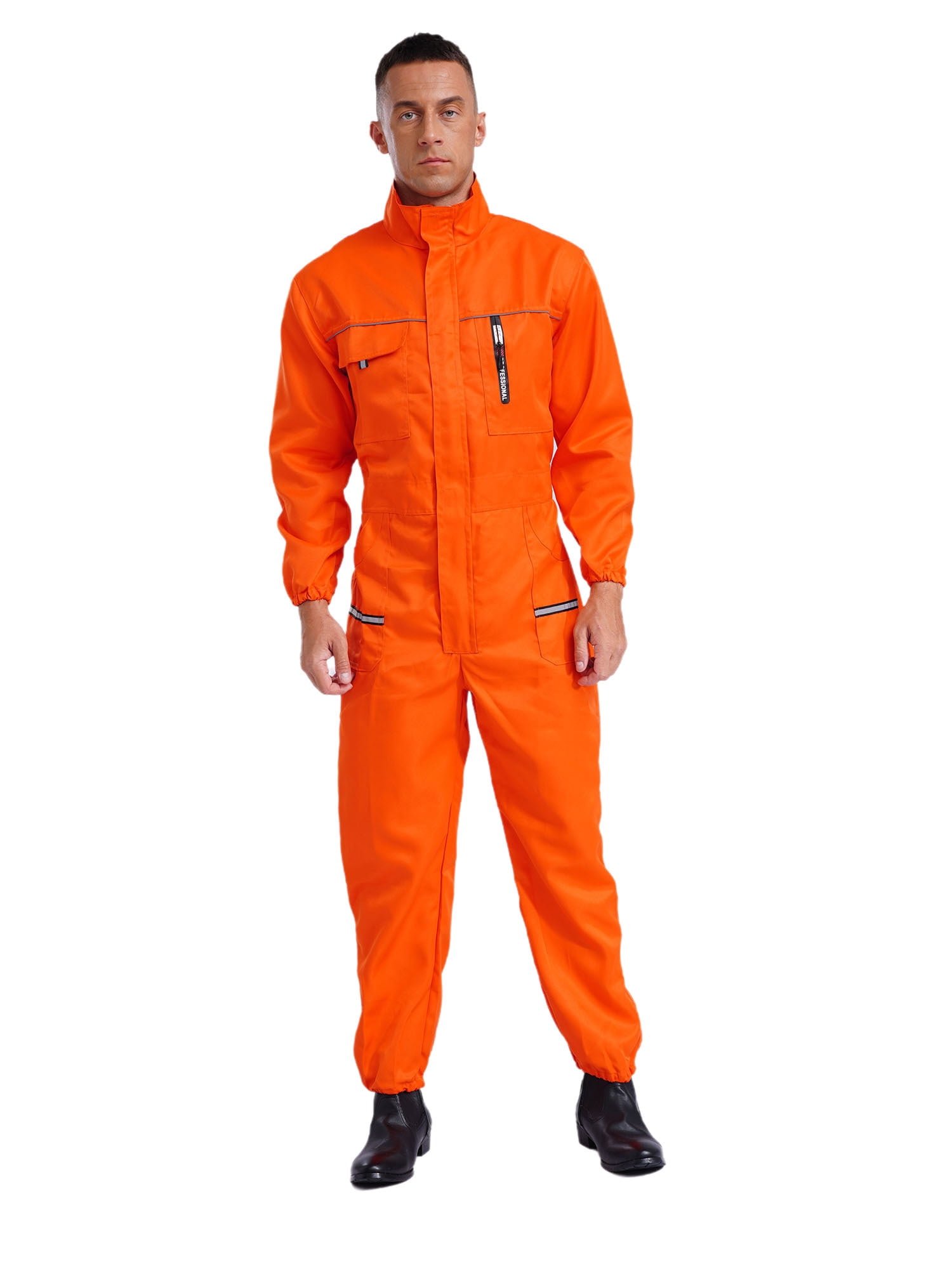 YiZYiF Work Overalls for Men One Piece Mechanics Workwear Long Sleeve ...
