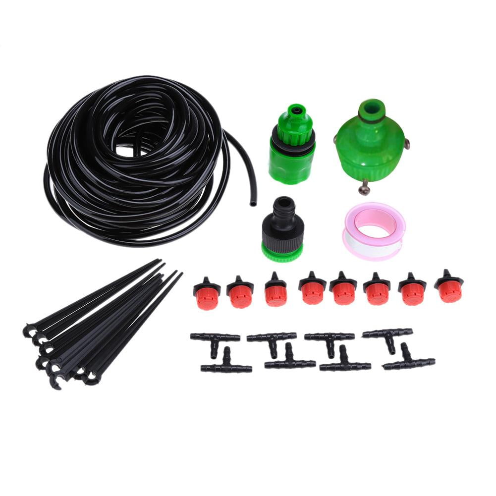 YiaNXan 25m Hose Adjustable Dripper Irrigation Kit Garden Plants ...