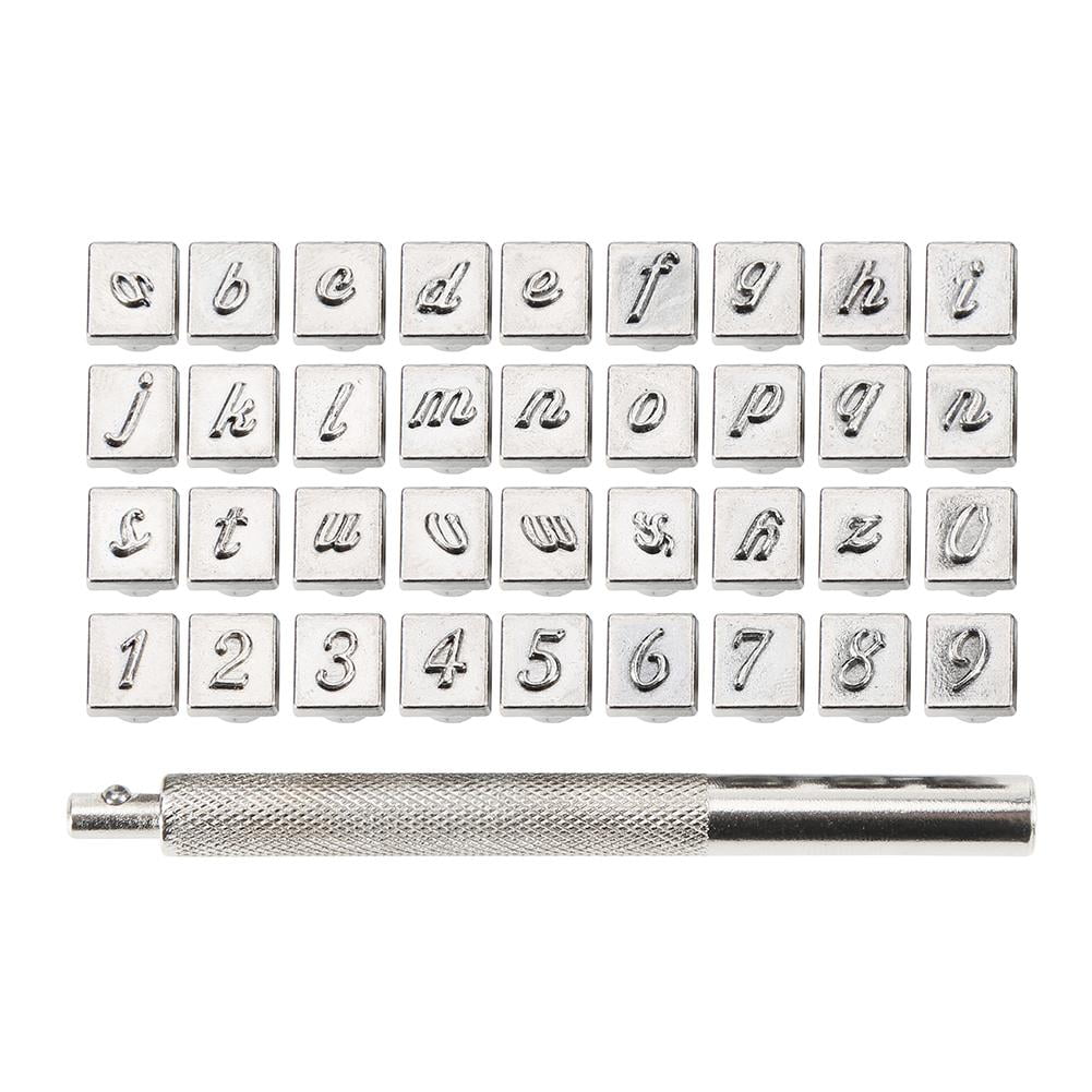 YiaNXan 36pcs Steel Alphabet Number Stamp Punch Set for Leather Wood ...