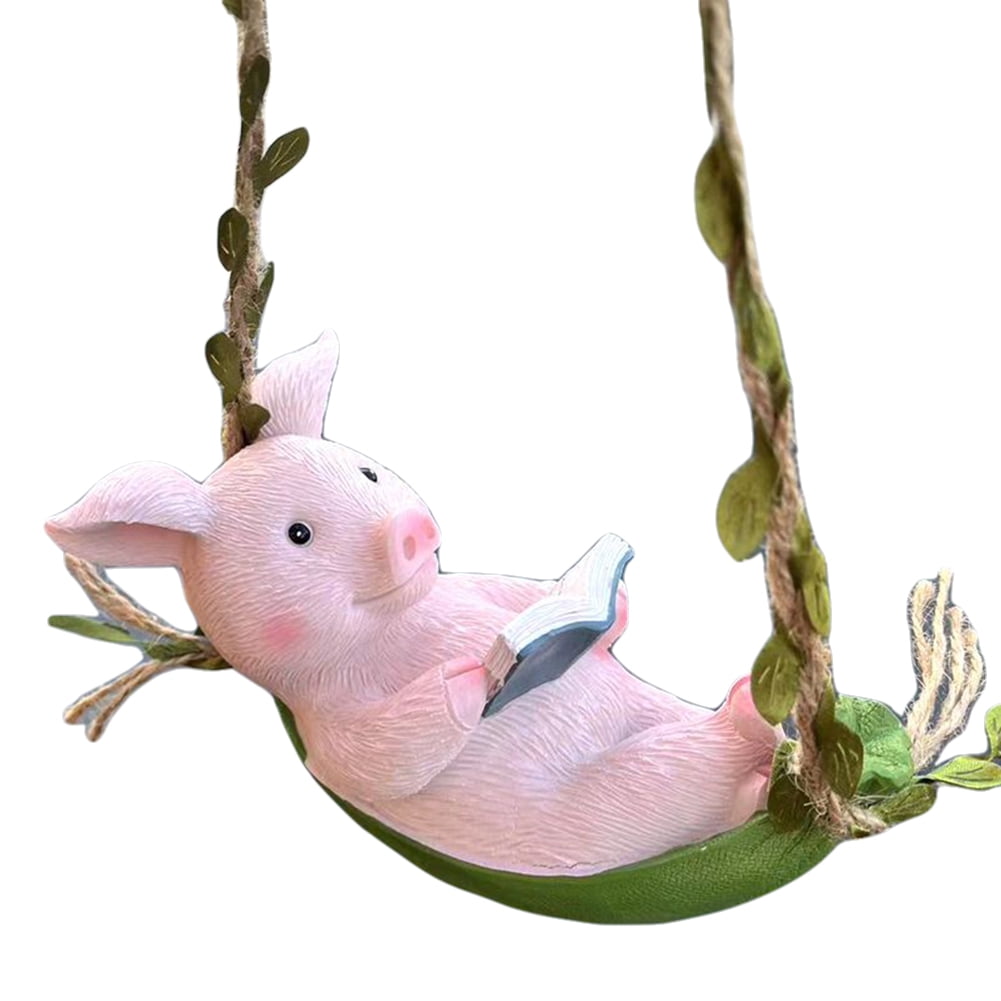 YiaNXan Adorable Pig Pendant Decor Resin Decorative Piggy Shape Statue ...