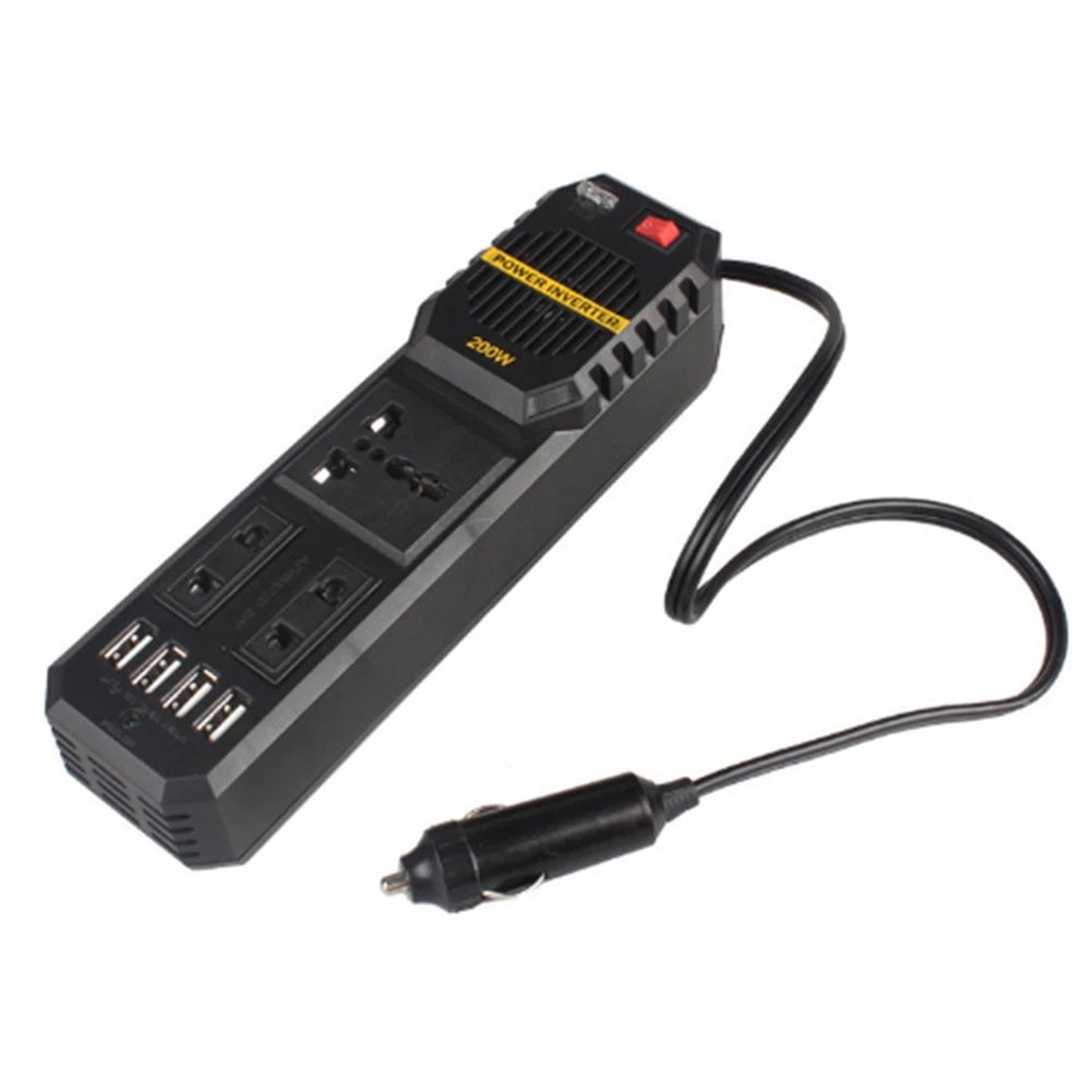 YiaNXan Car Inverter 200W DC12V to 220V Sockets Power Fast Charging ...