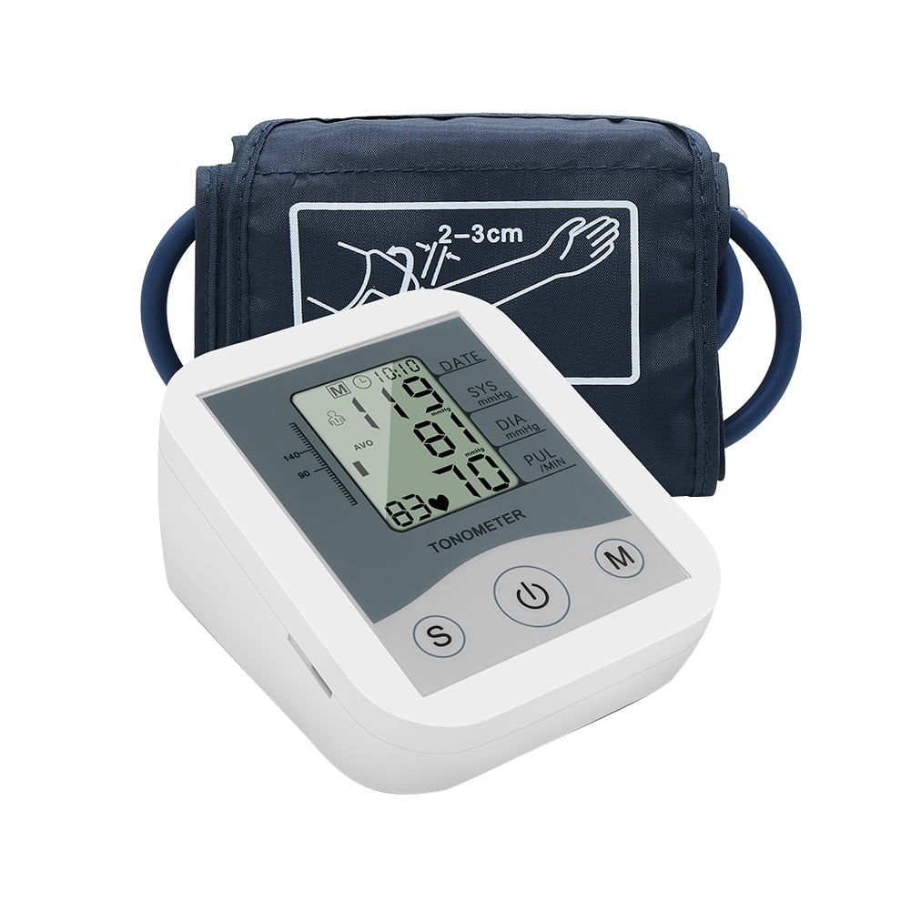YiaNXan Digital Sphygmomanometer LCD Display Heart Rate Monitor High ...