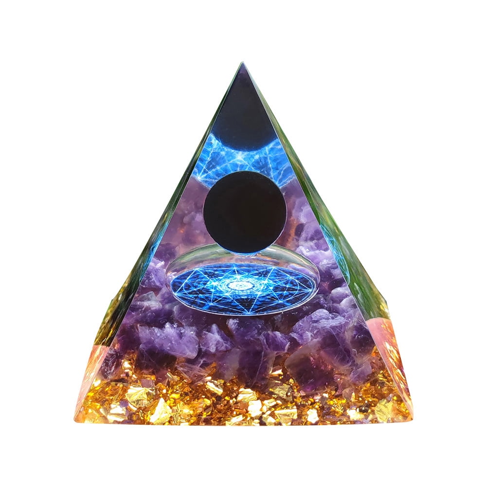 YiaNXan Natural Stone Pyramid Crystals 5cm Energy Generator Healing ...