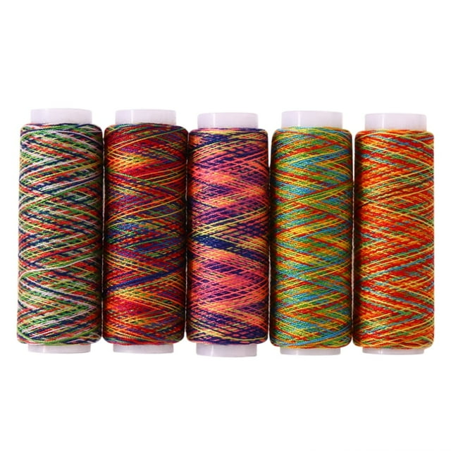 YiaNXan Rainbow Colors Sewing Thread Hand Quilting Embroidery Sewing ...