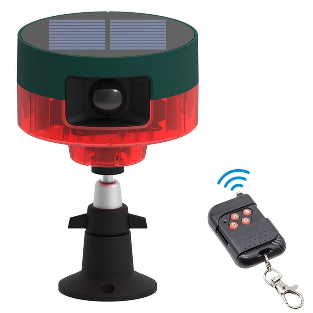YiaNXan Solar Outdoor Animal Repeller with Flashing Light 1200mAh Beast ...