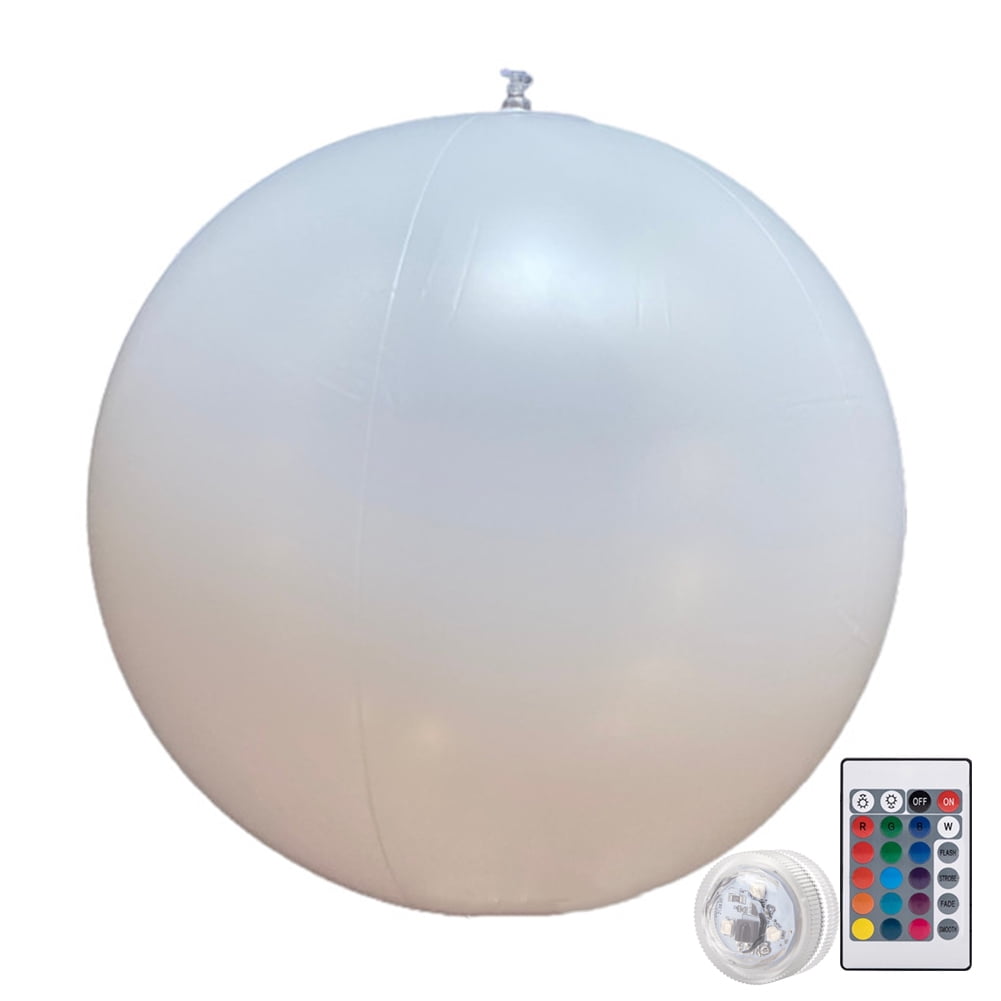 YiaNXan Swimming Pool Luminous Inflatable Balloon Remote Control LED ...