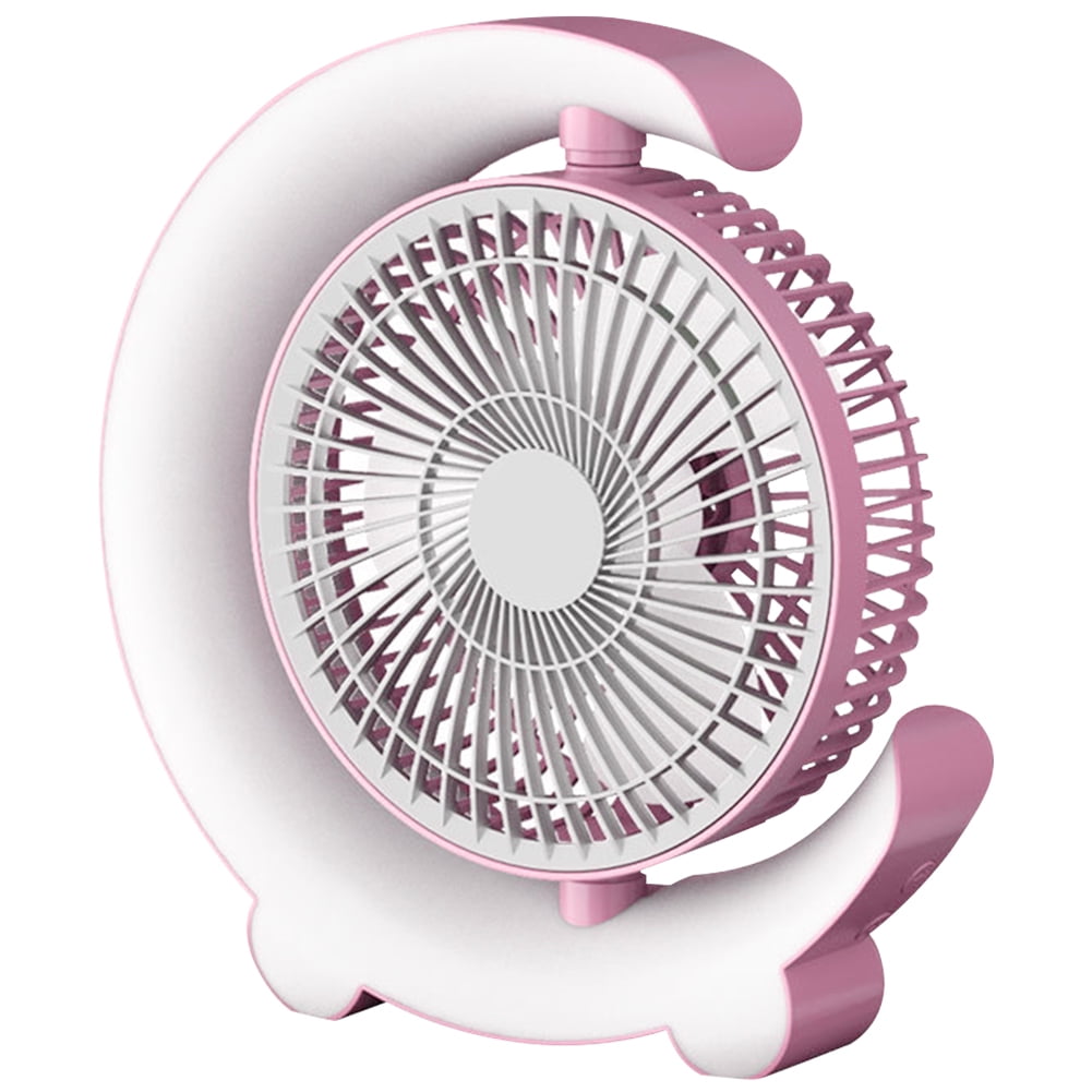YiaNXan USB Desk Fan 3 Speeds Portable Table Fan with Colorful Light ...