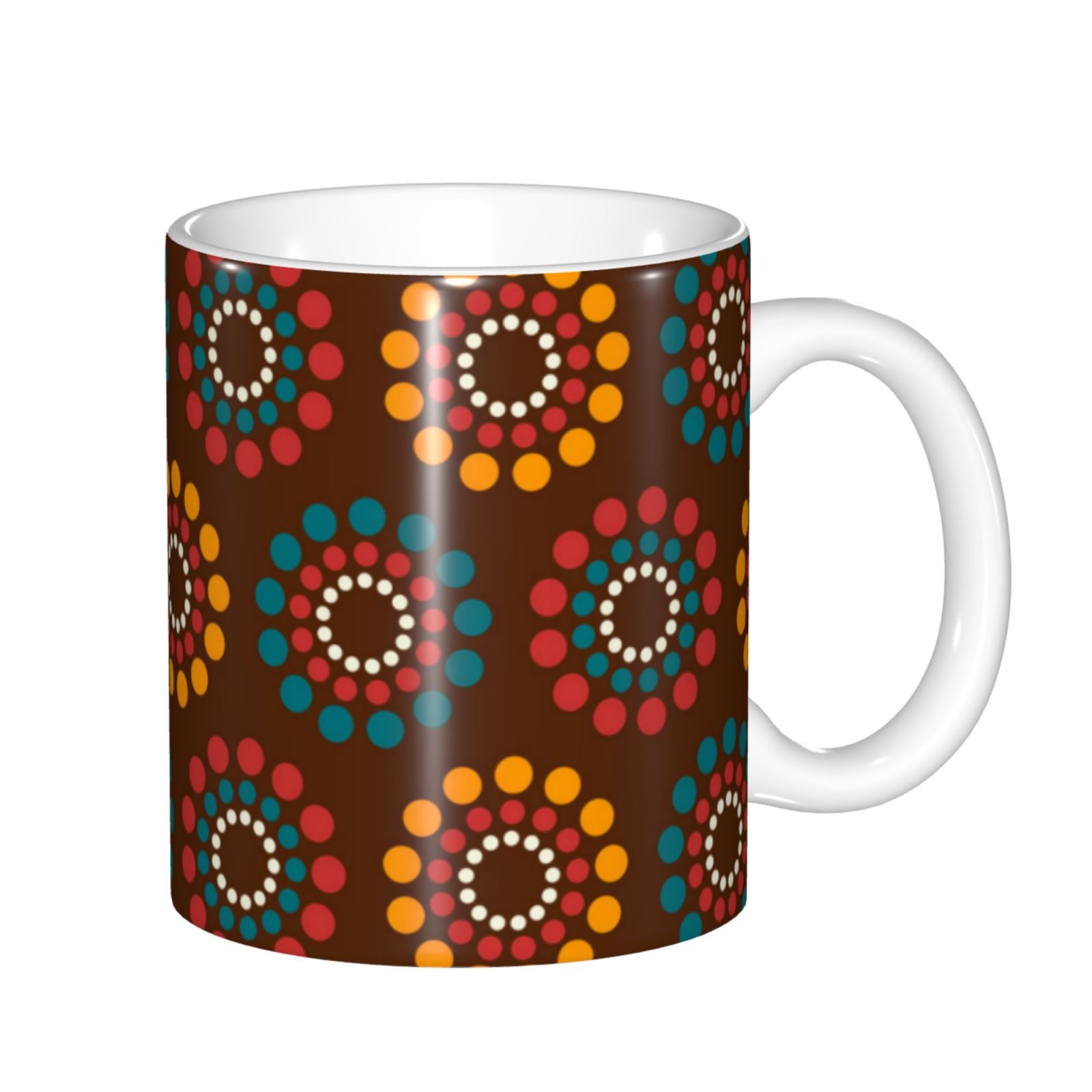 Yiaed 60s and 70s Aesthetic1 Print Ceramics Coffee,Large Handle Design ...
