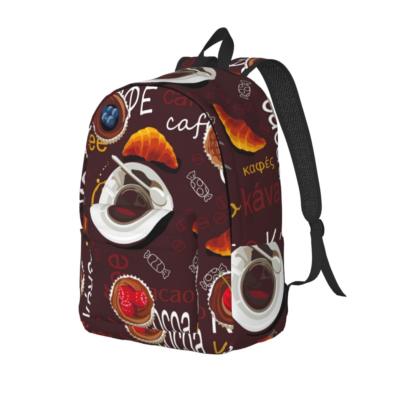 Yiaed A Cup Of Black Coffee On A Saucer Print Print Laptop Backpack ...