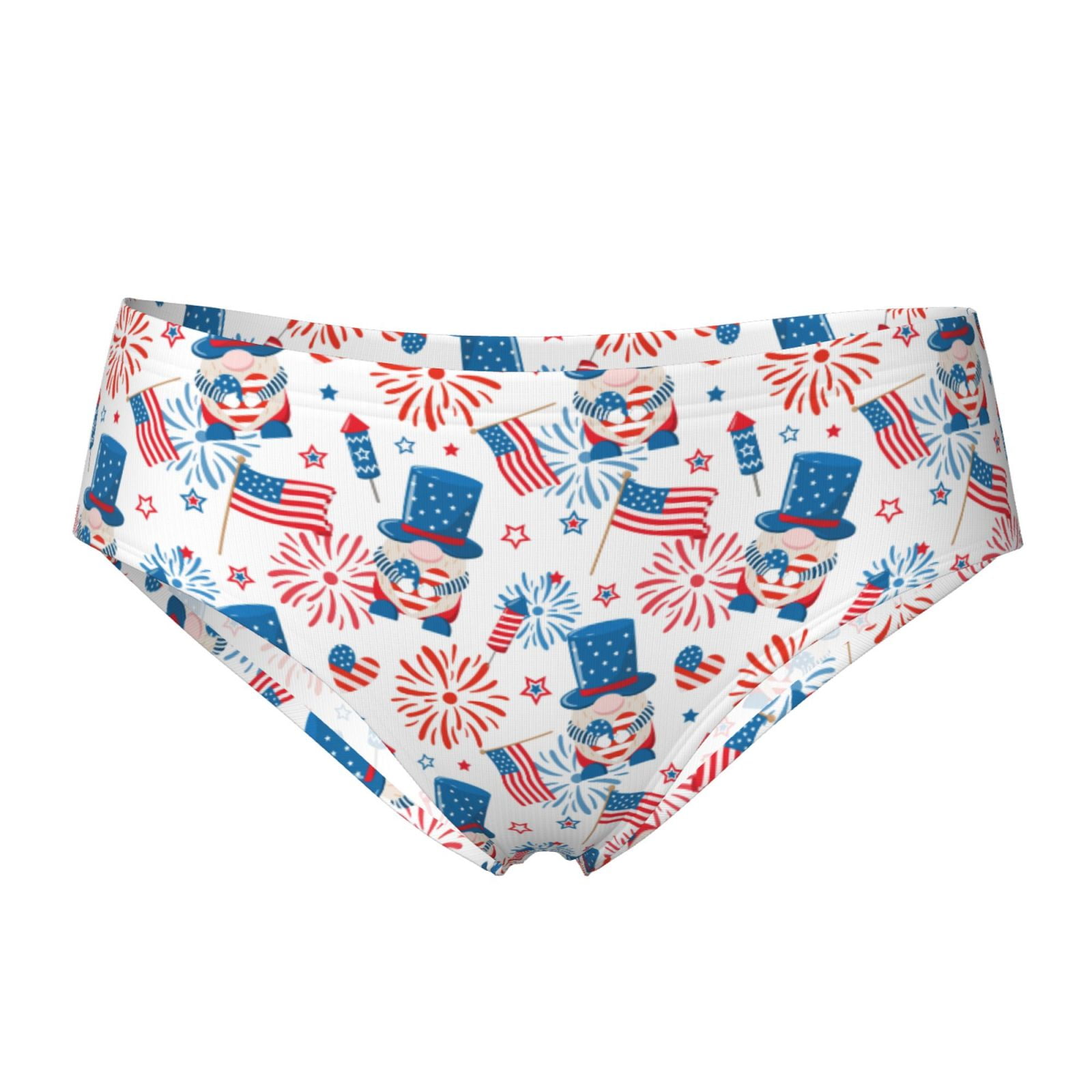 Yiaed American Gnomes Pattern Underwear for Women Low Waisted Full ...