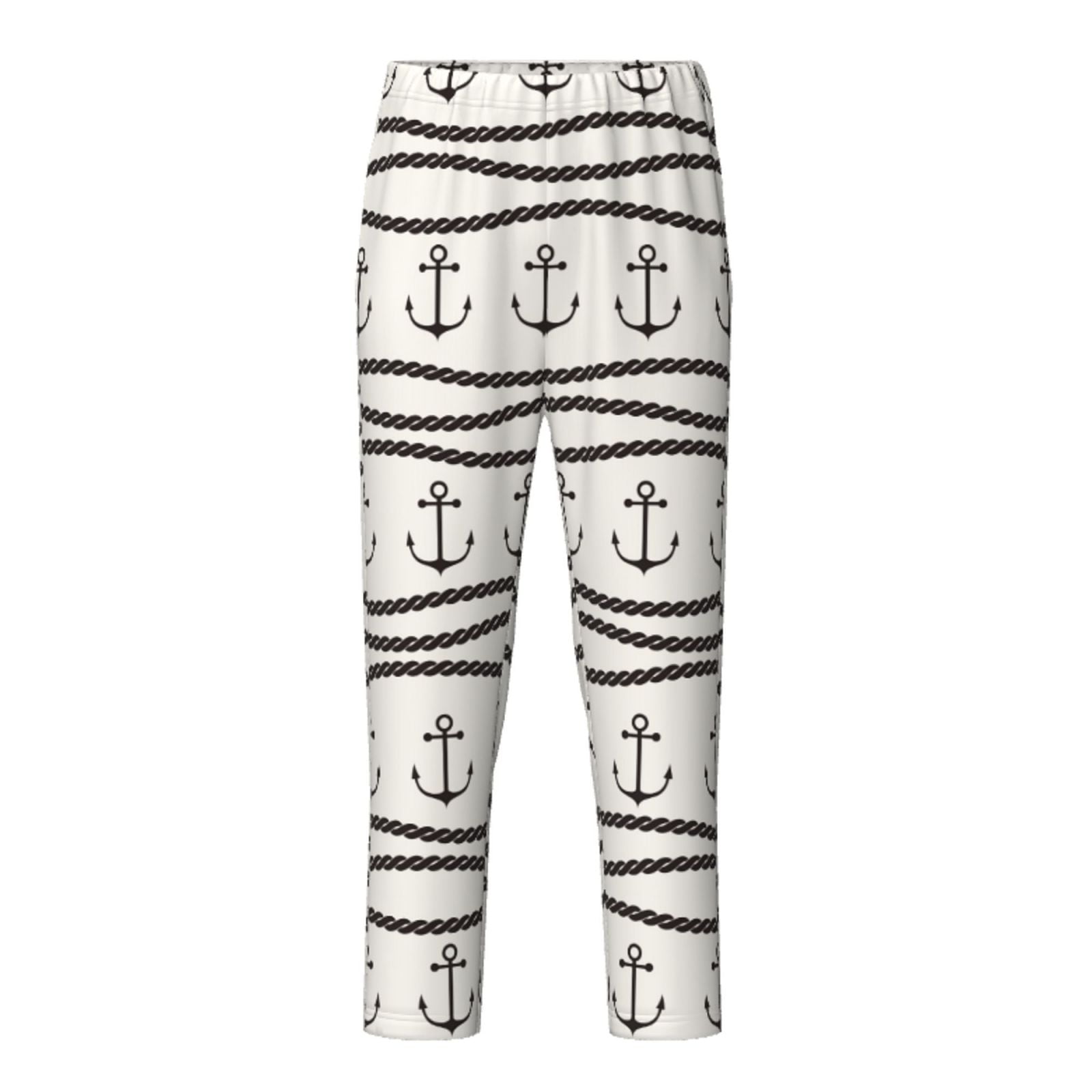 Yiaed Anchors and Ropes Print Teenagers' Lounge Pants, Loose PJ Bottoms ...