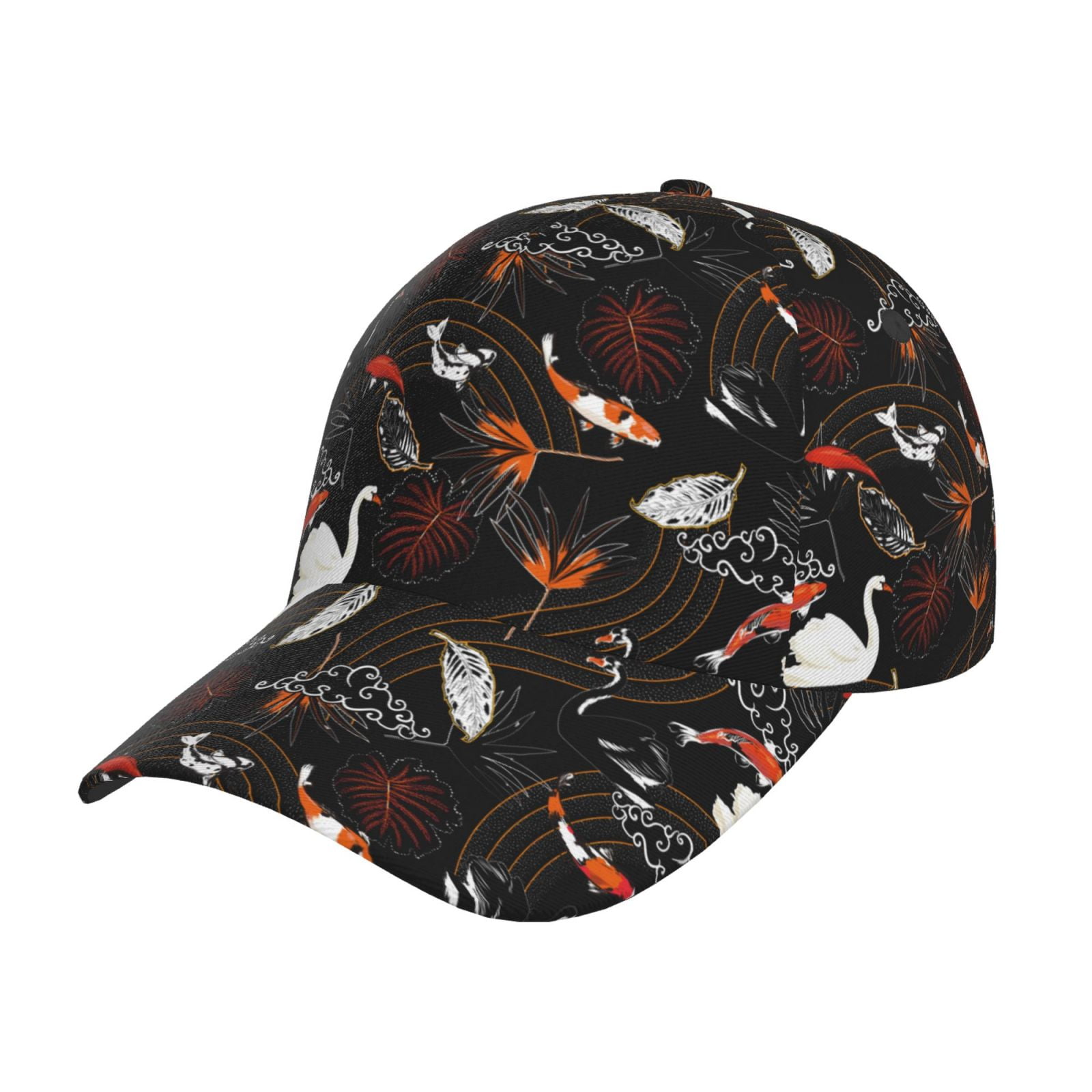 Yiaed Animal Koi Fish Print Cap Adjustable Size for Running Workouts ...