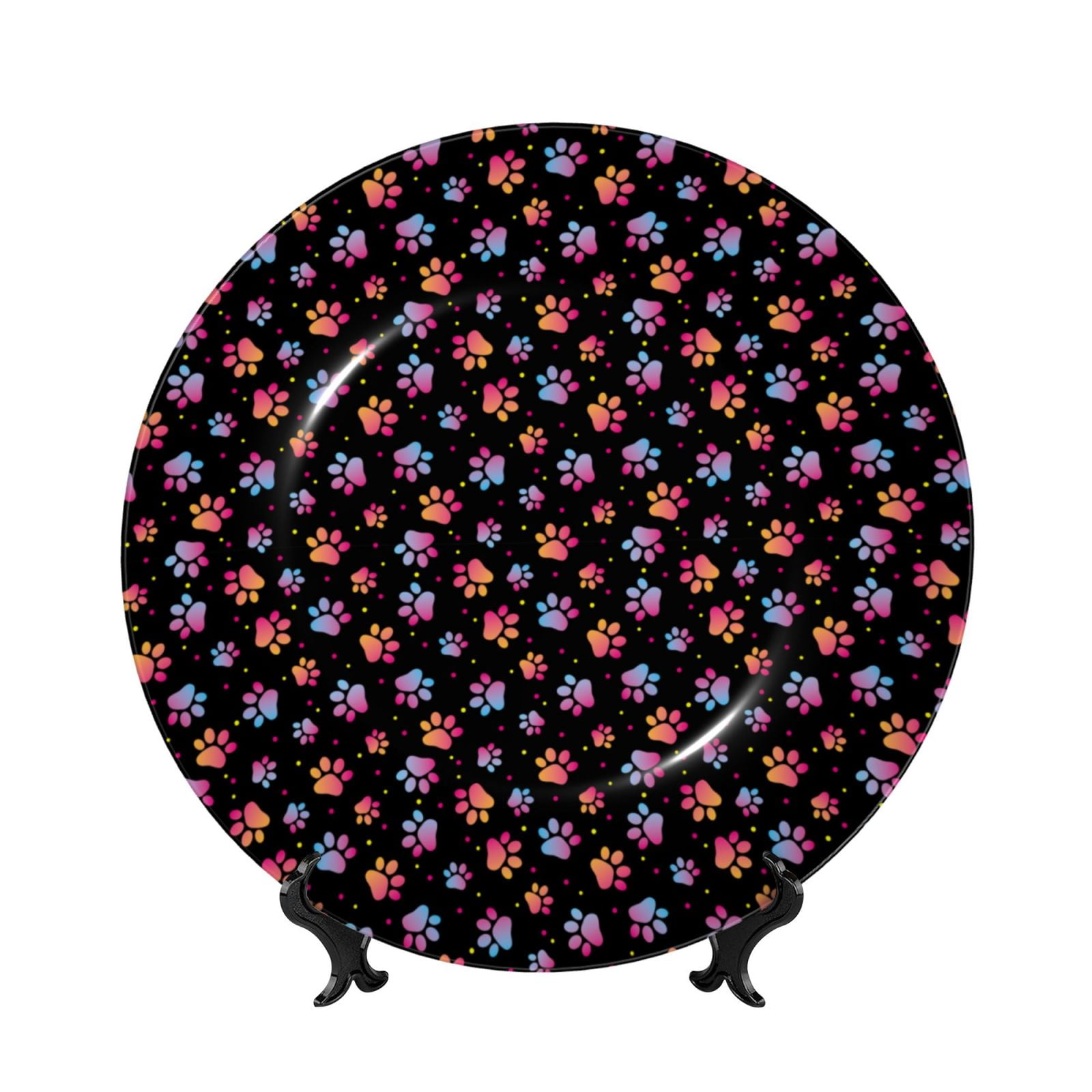 Yiaed Animal Paw 1 Print Bone China Decorative Plate Ceramic Dinner ...