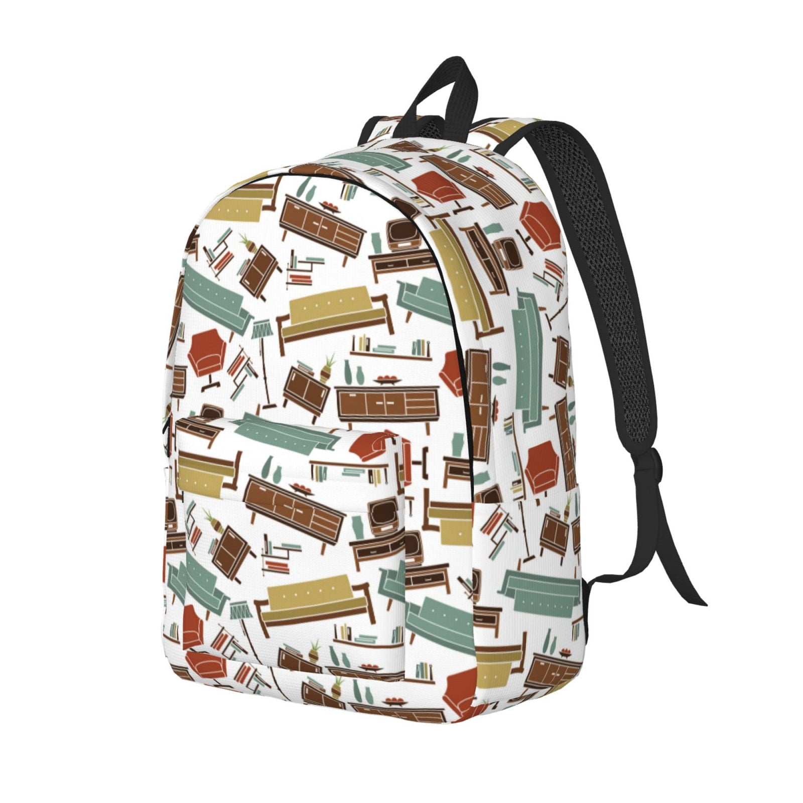 Yiaed Art Of Living Print Print Laptop Backpack Travel Canvas Backpack ...