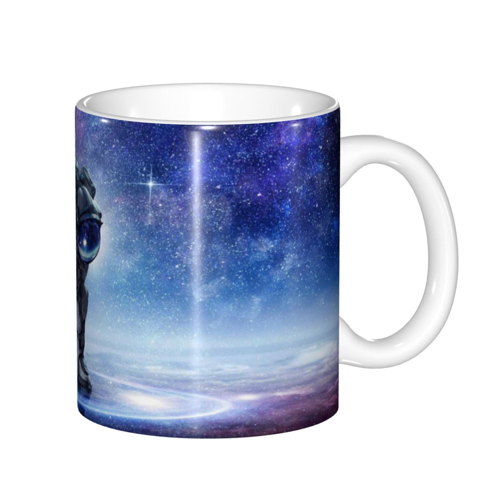 Yiaed Astronauts Start Running Print Ceramics Coffee,Large Handle ...