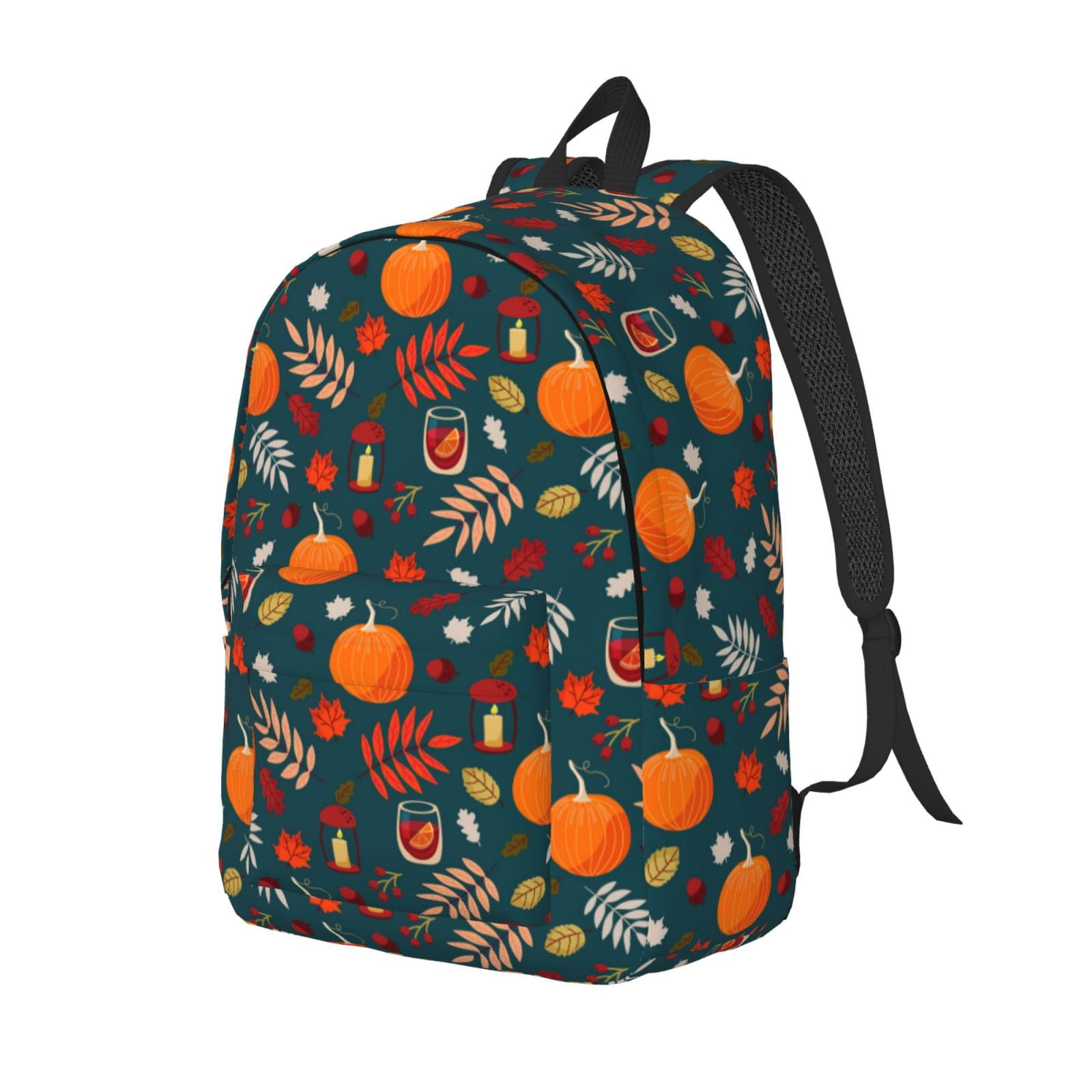 Yiaed Autumn with Pumpkins Print Print Laptop Backpack Travel Canvas ...