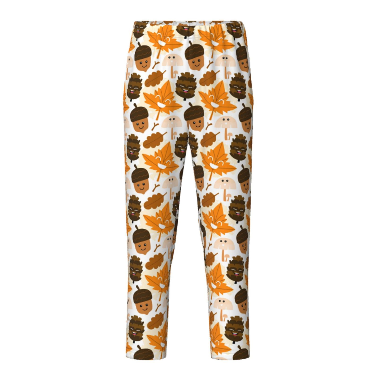 Yiaed Autumn Woodland Characters Print Teenagers' Lounge Pants, Loose ...