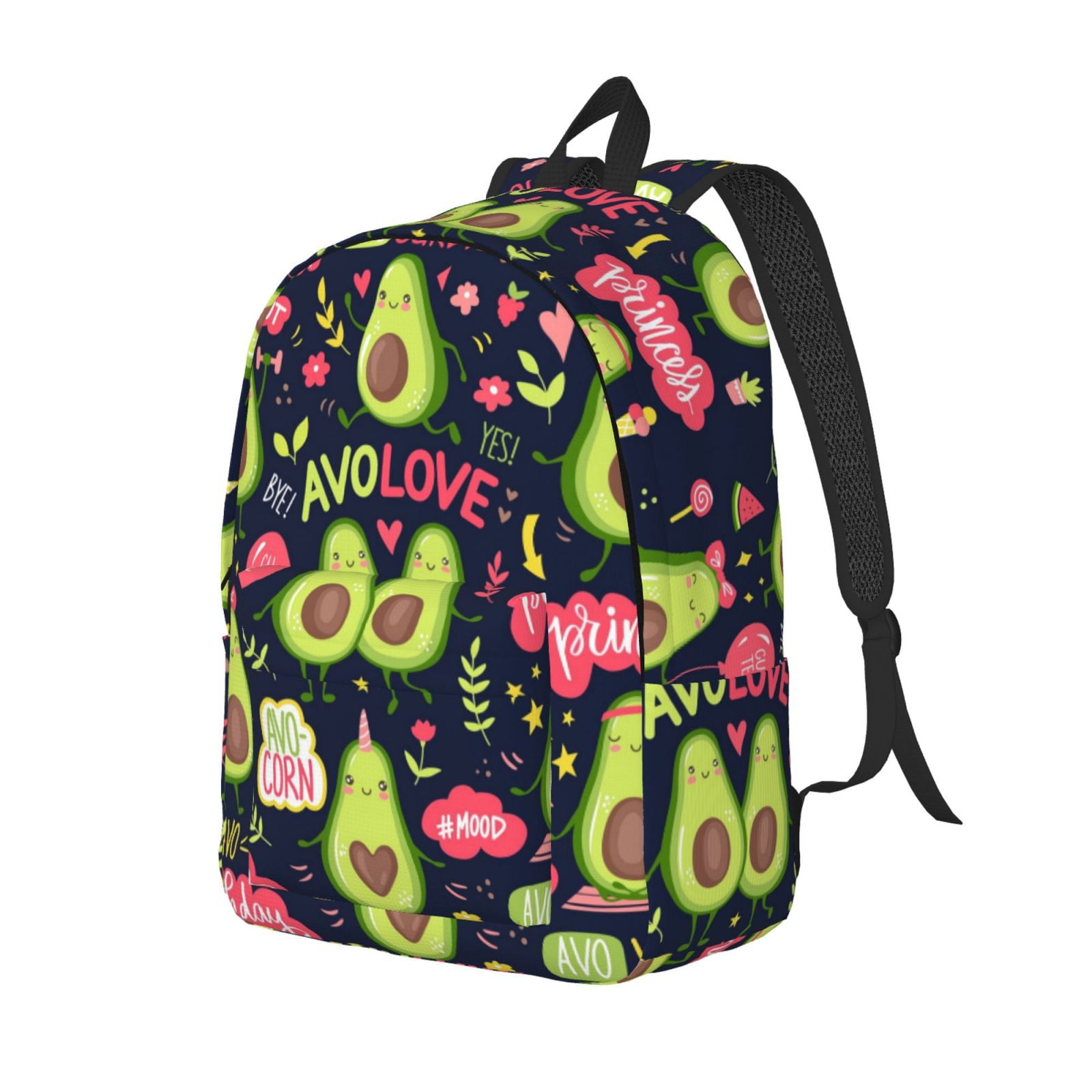 Yiaed Avocado Love Print Print Laptop Backpack Travel Canvas Backpack ...