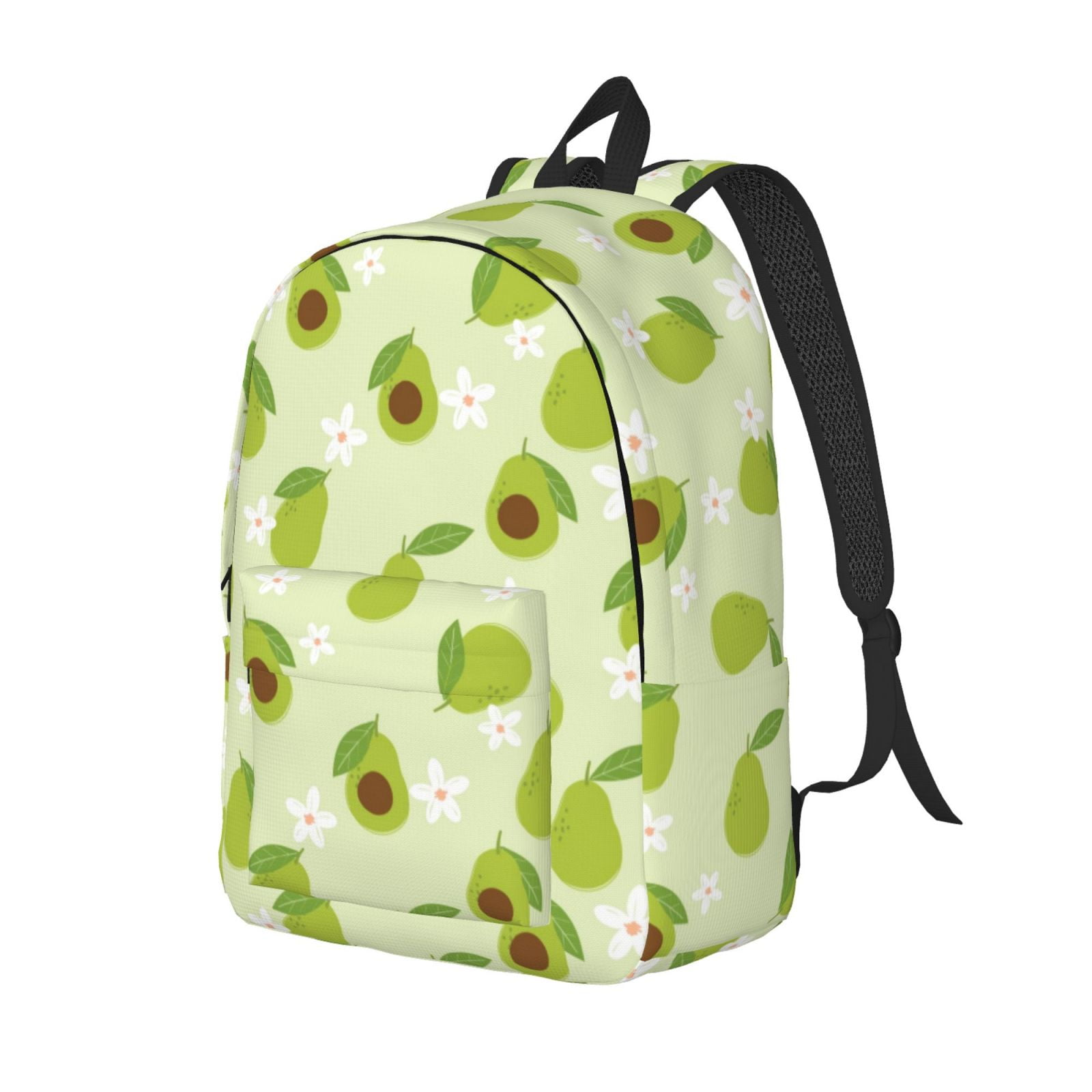 Yiaed Avocado With Leaf And Flower Print Print Laptop Backpack Travel ...