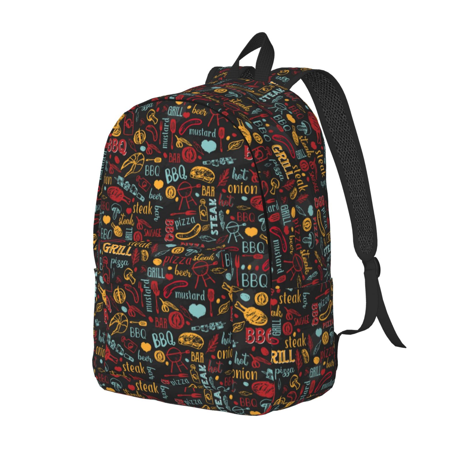 Yiaed BBQ Barbecue Grill Print Print Laptop Backpack Travel Canvas ...