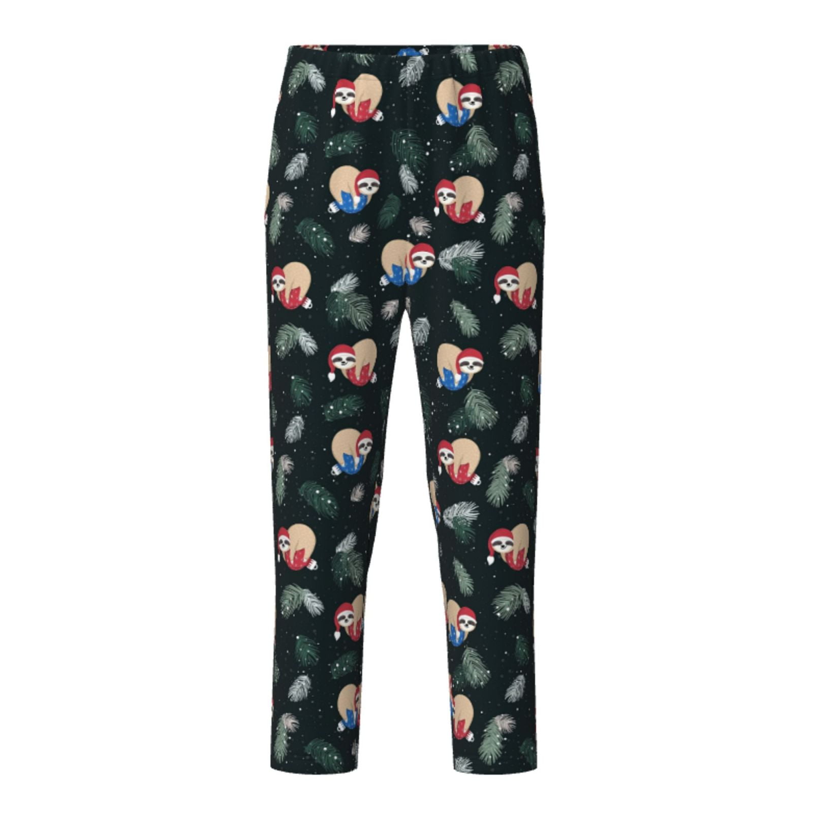 Yiaed Baby Sloths Print Teenagers' Lounge Pants, Loose PJ Bottoms, Long ...