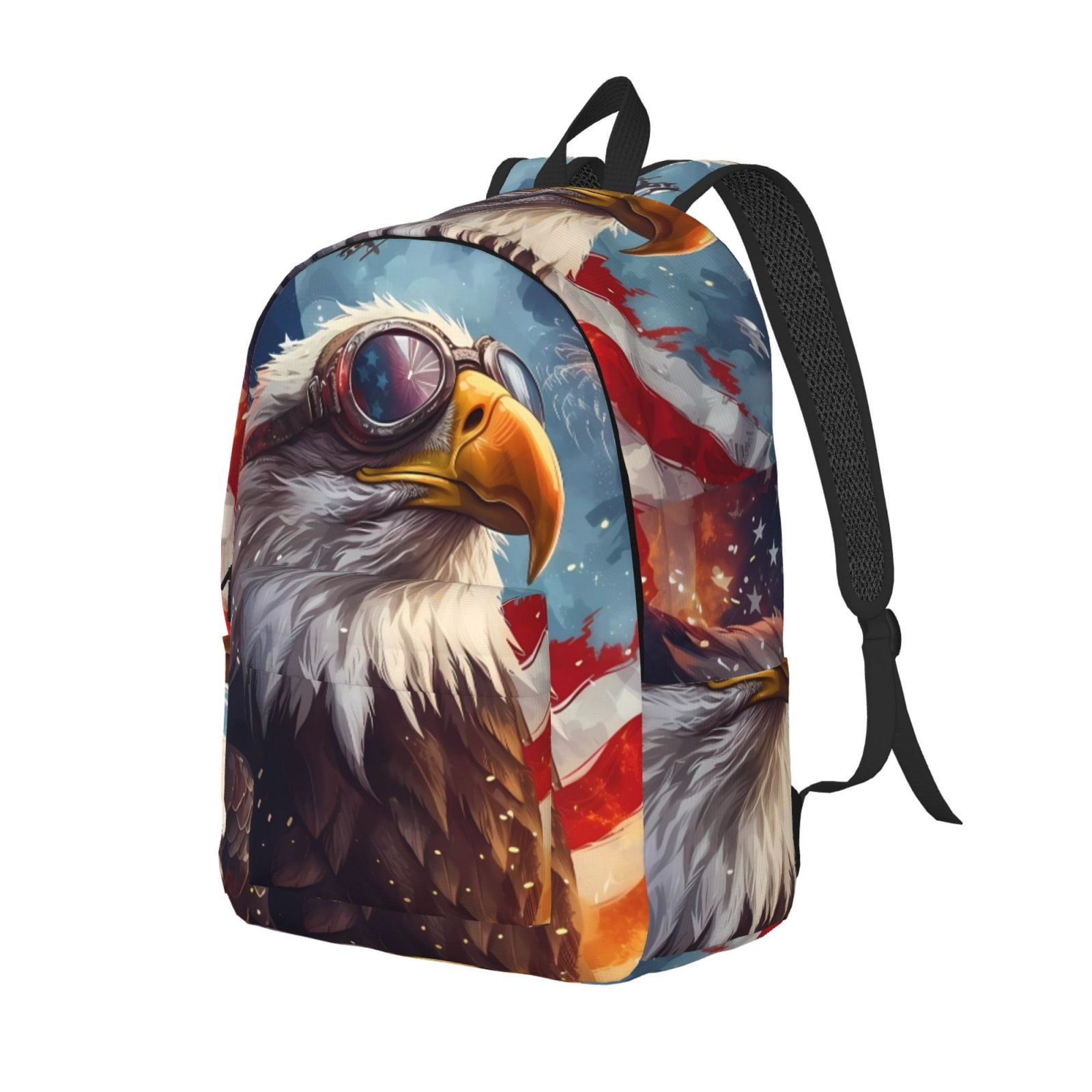 Yiaed Bald Eagle Pilot Print Print Laptop Backpack Travel Canvas ...