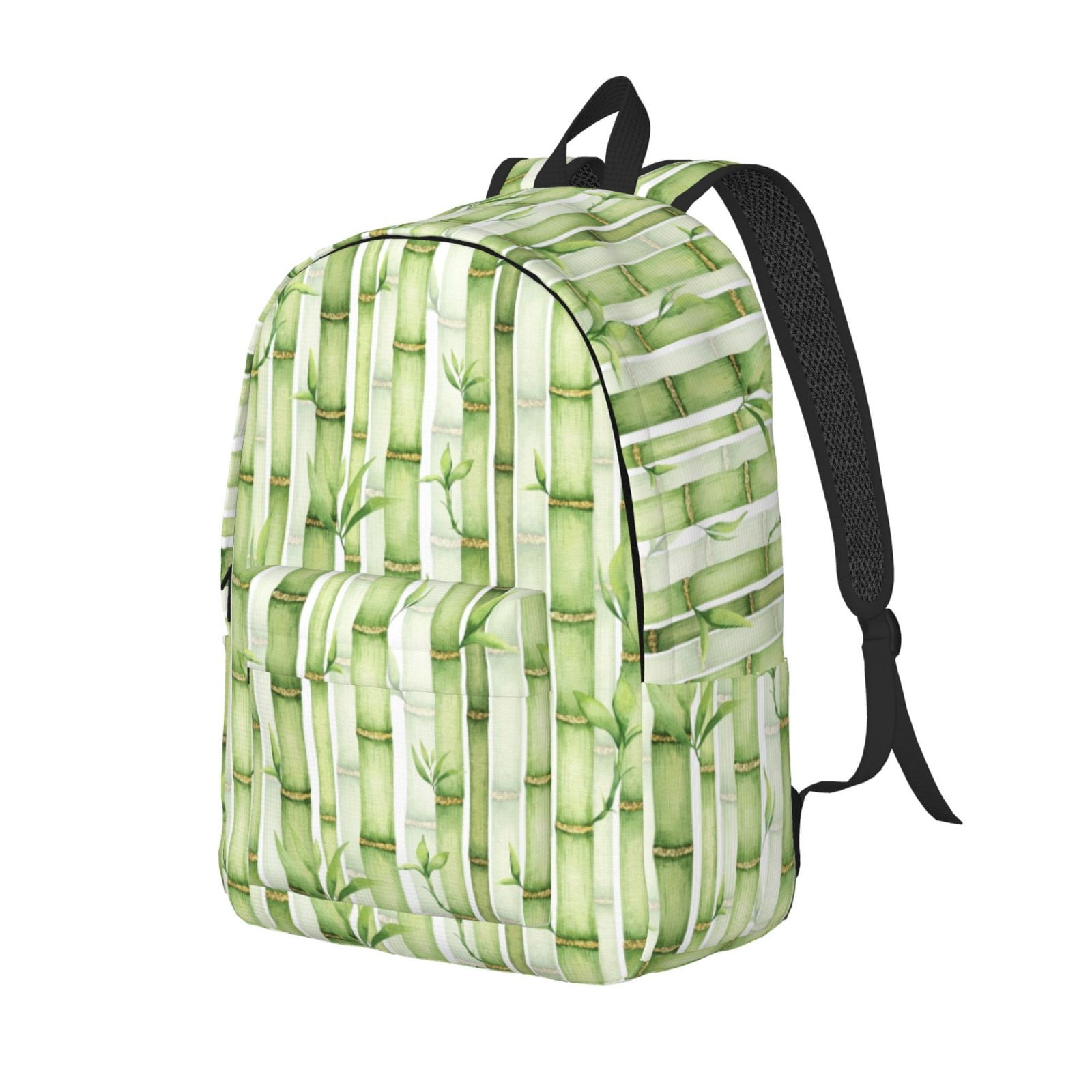 Yiaed Bamboo Stems And Leaves Print Laptop Backpack Travel Canvas ...