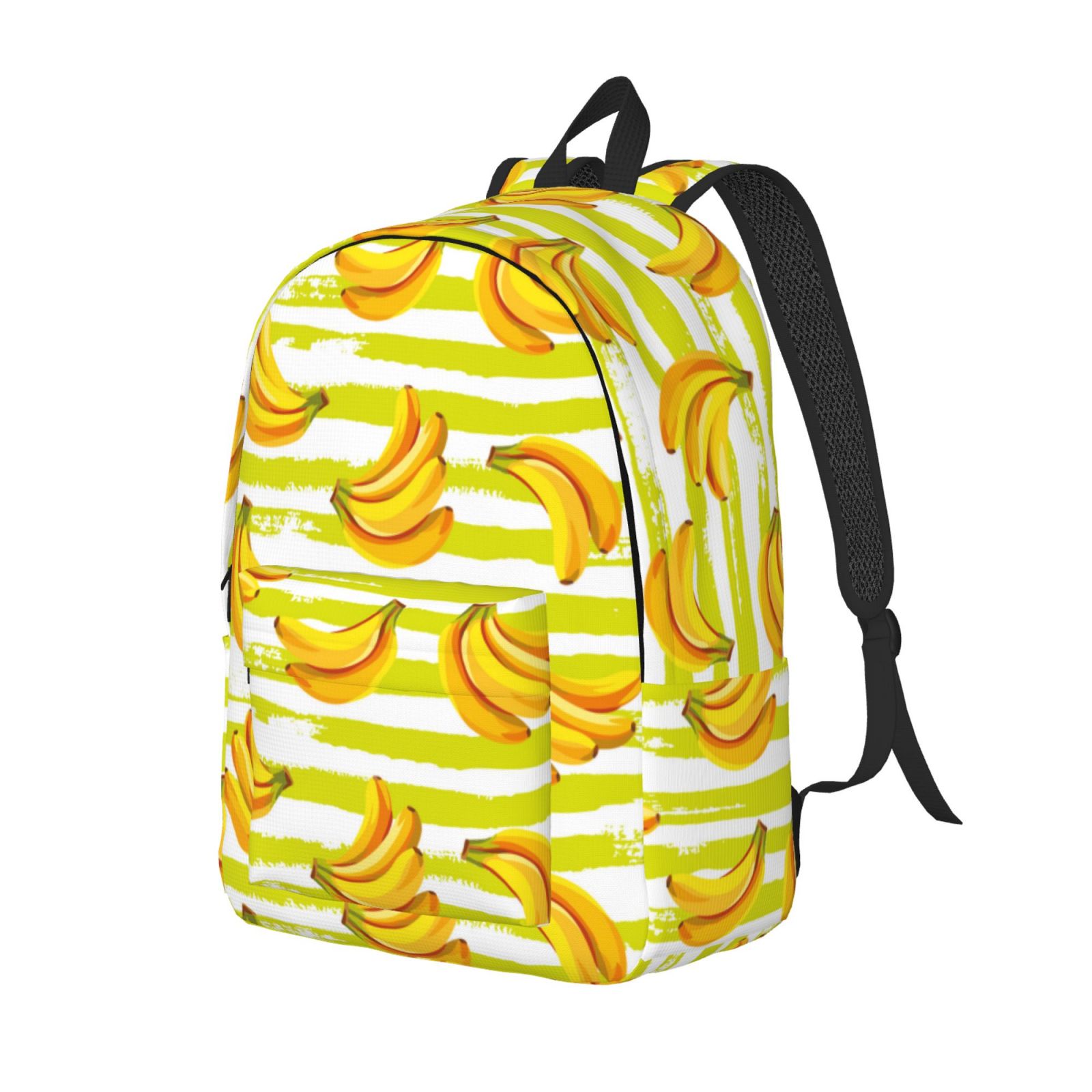Yiaed Bananas On A Striped Print Laptop Backpack Travel Canvas Backpack ...