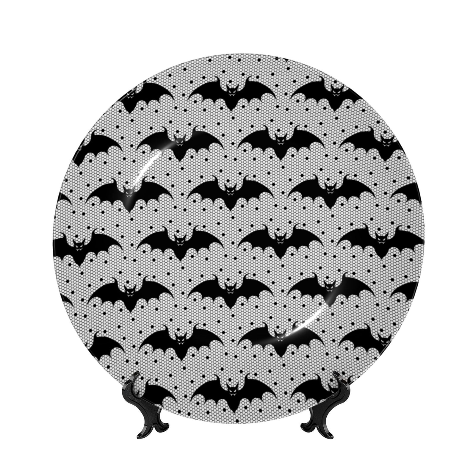 Yiaed Bat Print Bone China Decorative Plate Ceramic Dinner Plates Art ...