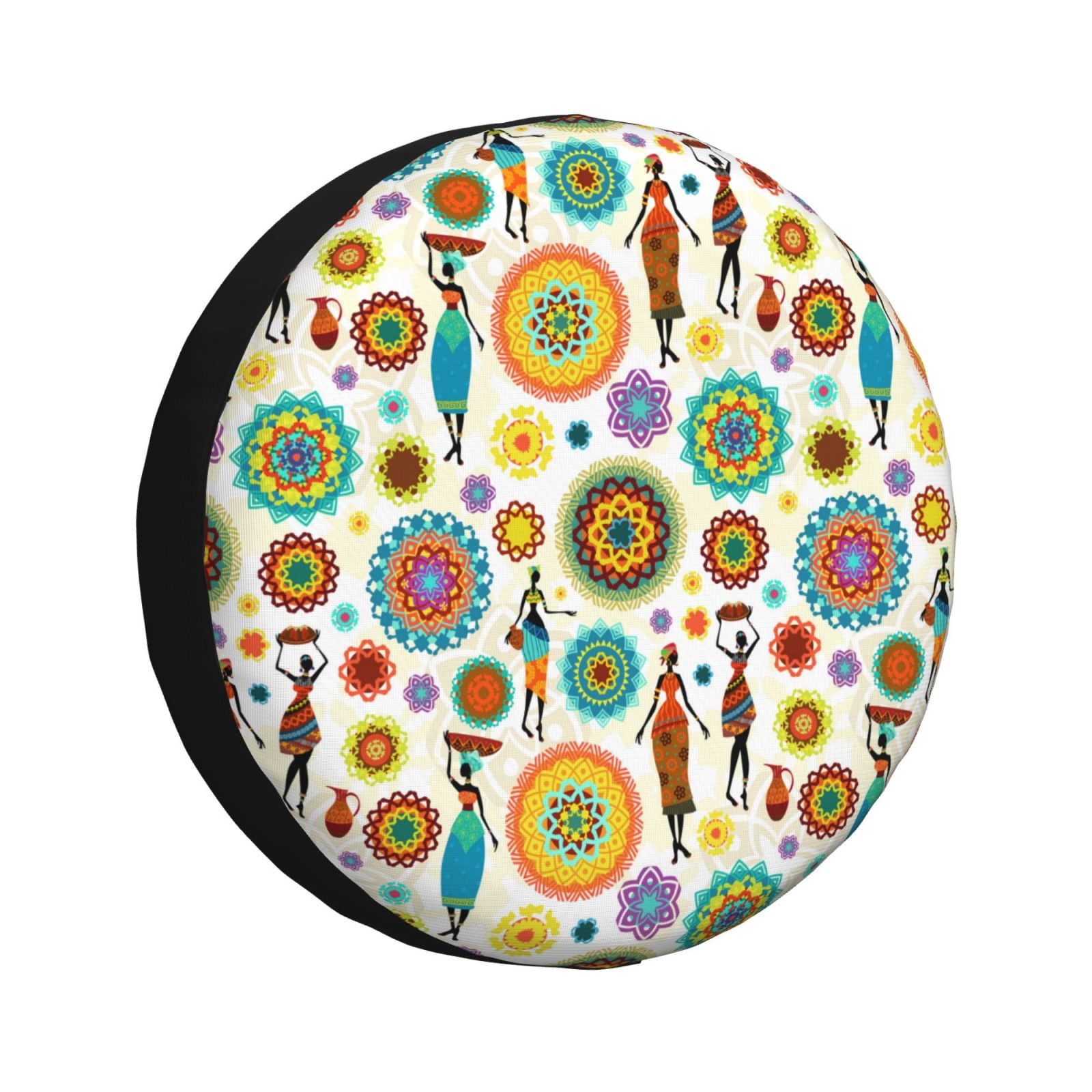 Yiaed Beautiful African Womens Print Tire Wheel Cover, Waterproof Spare ...