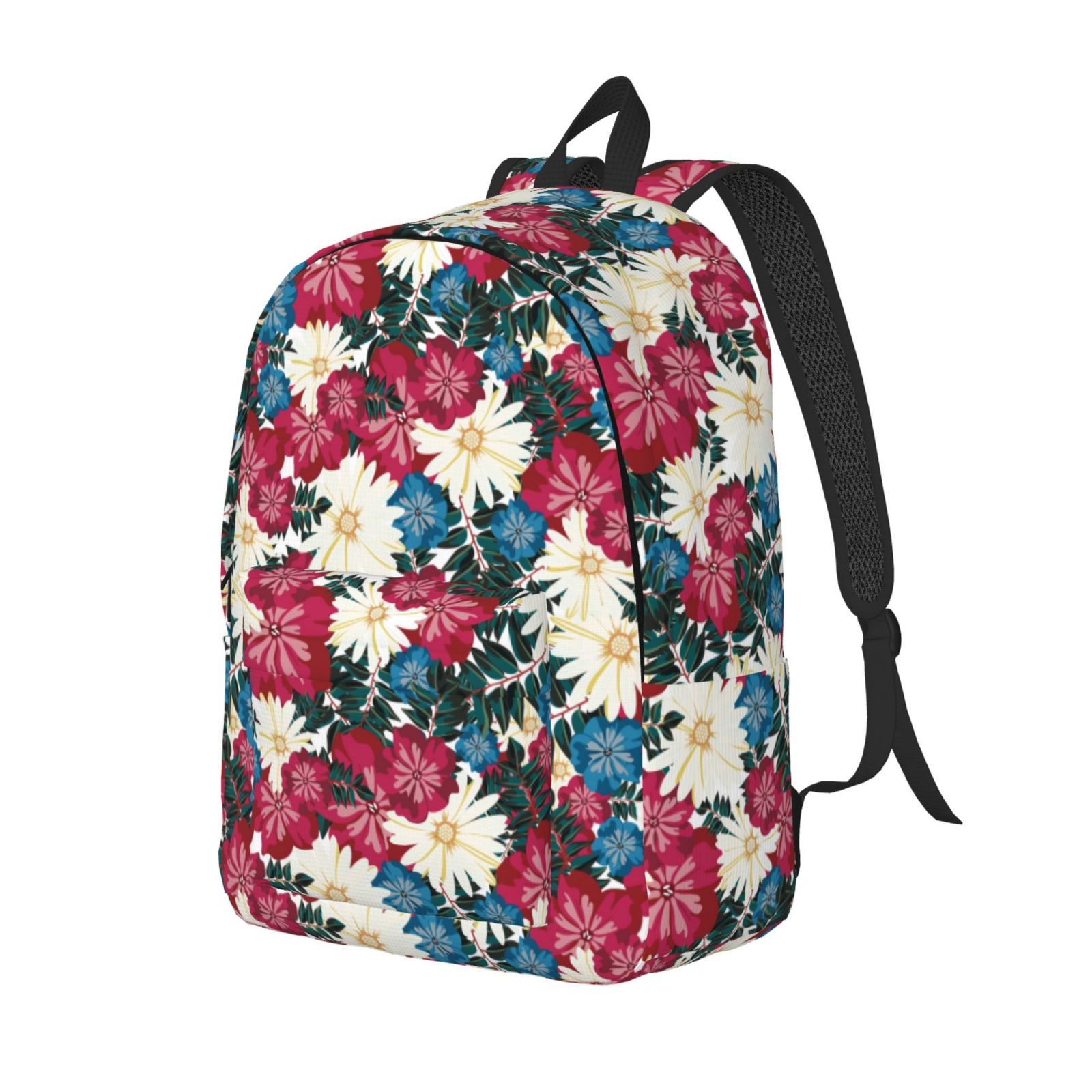 Yiaed Beautiful Flower Print Print Laptop Backpack Travel Canvas ...