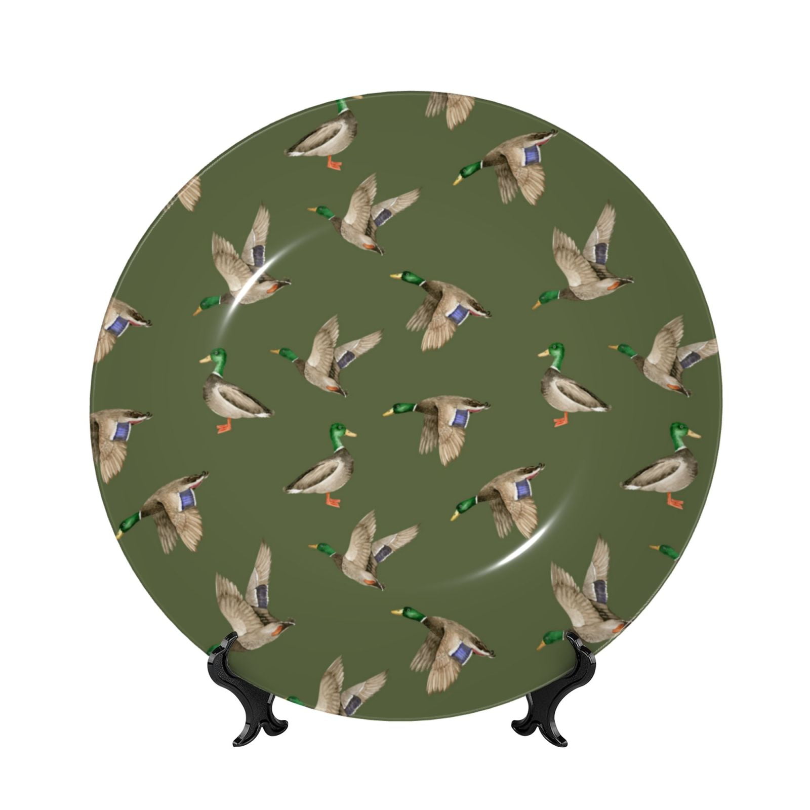 Yiaed Birds Wild Ducks Print Bone China Decorative Plate Ceramic Dinner ...